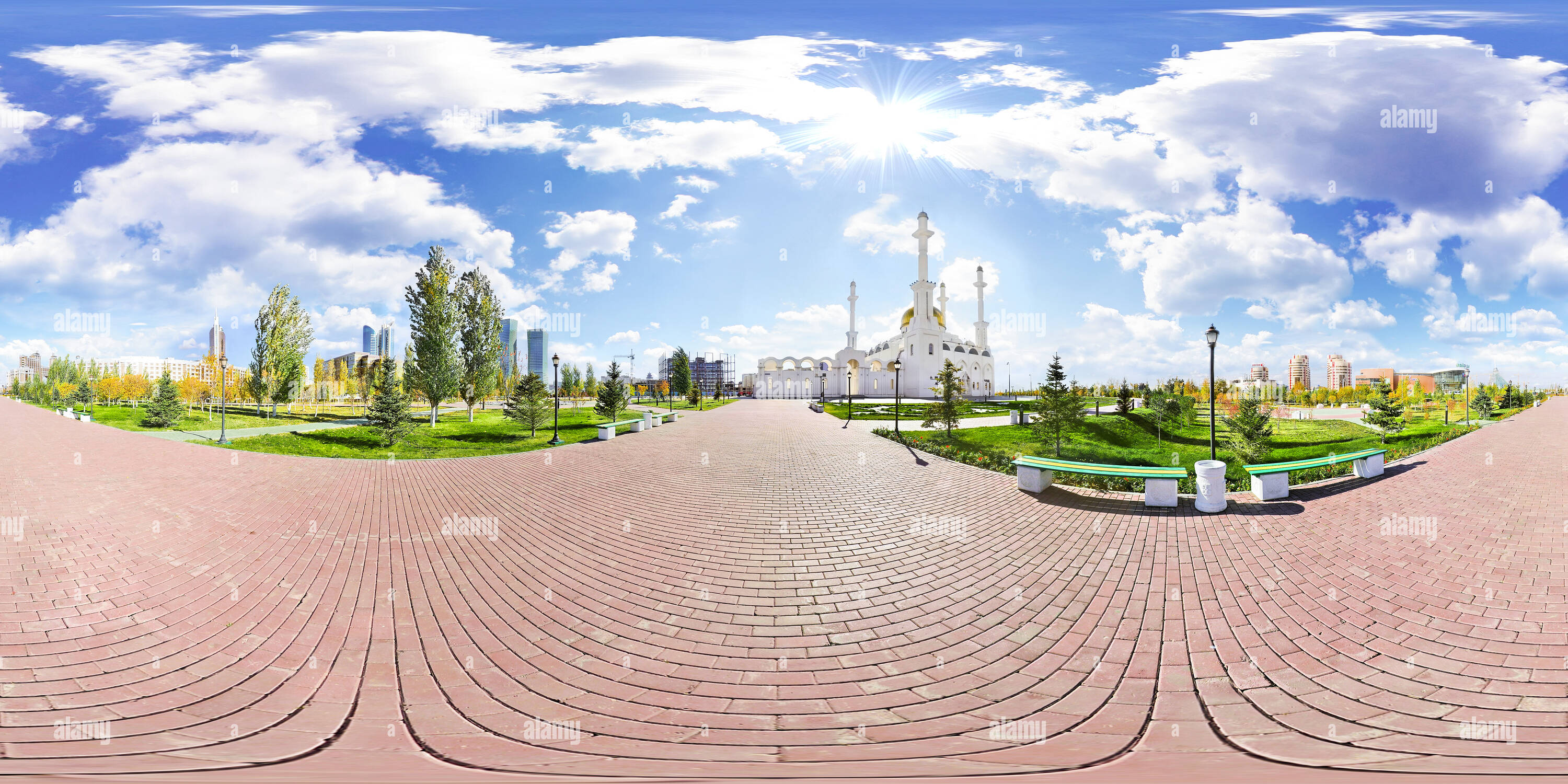 360° view of Astana - Central Muslim Mosque - Alamy