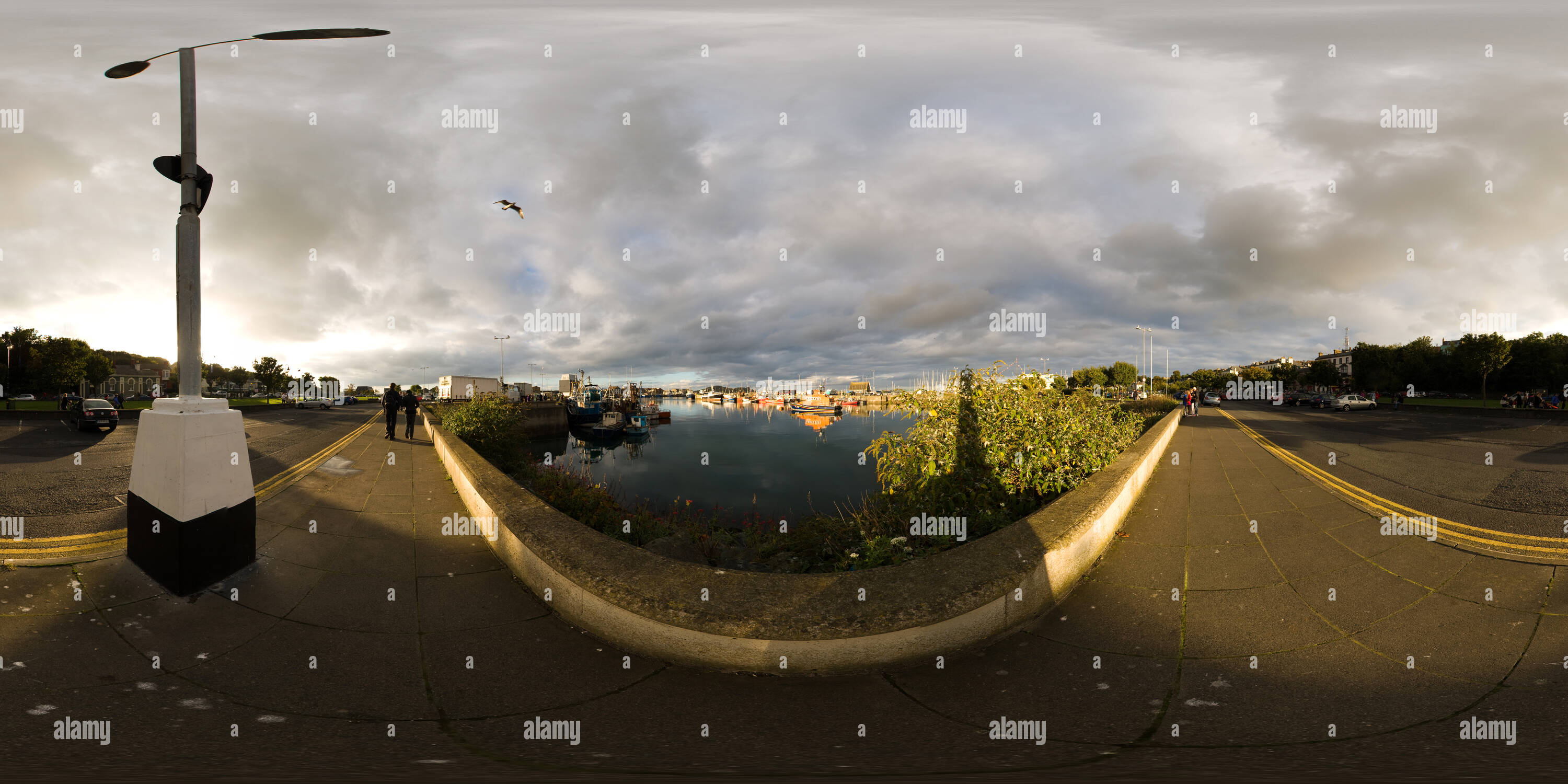 360° view of Howth harbour at sunset - Alamy