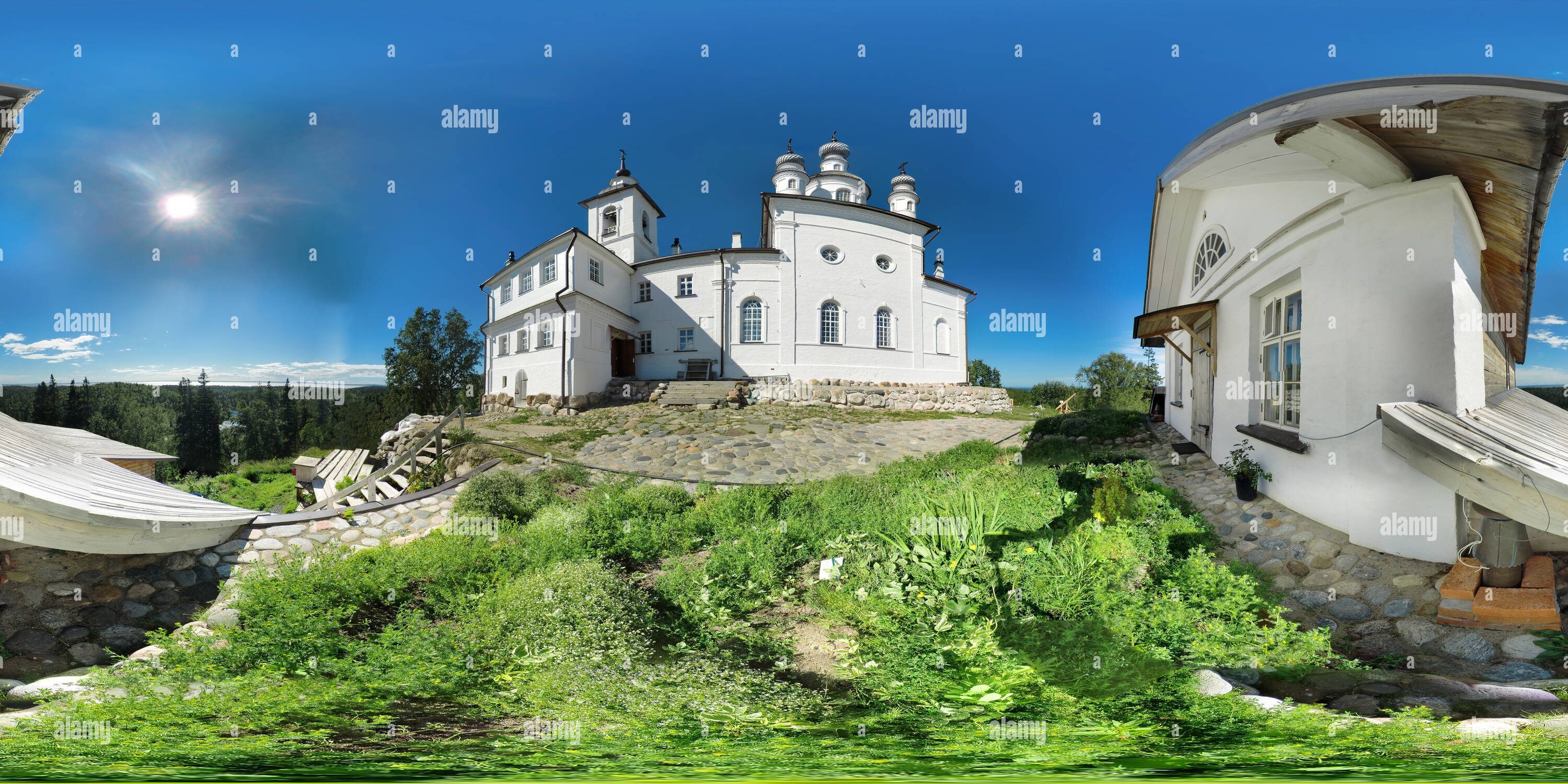 360° view of Solovetsky monastery ,Anzer ,Skete of the Golgotha ...