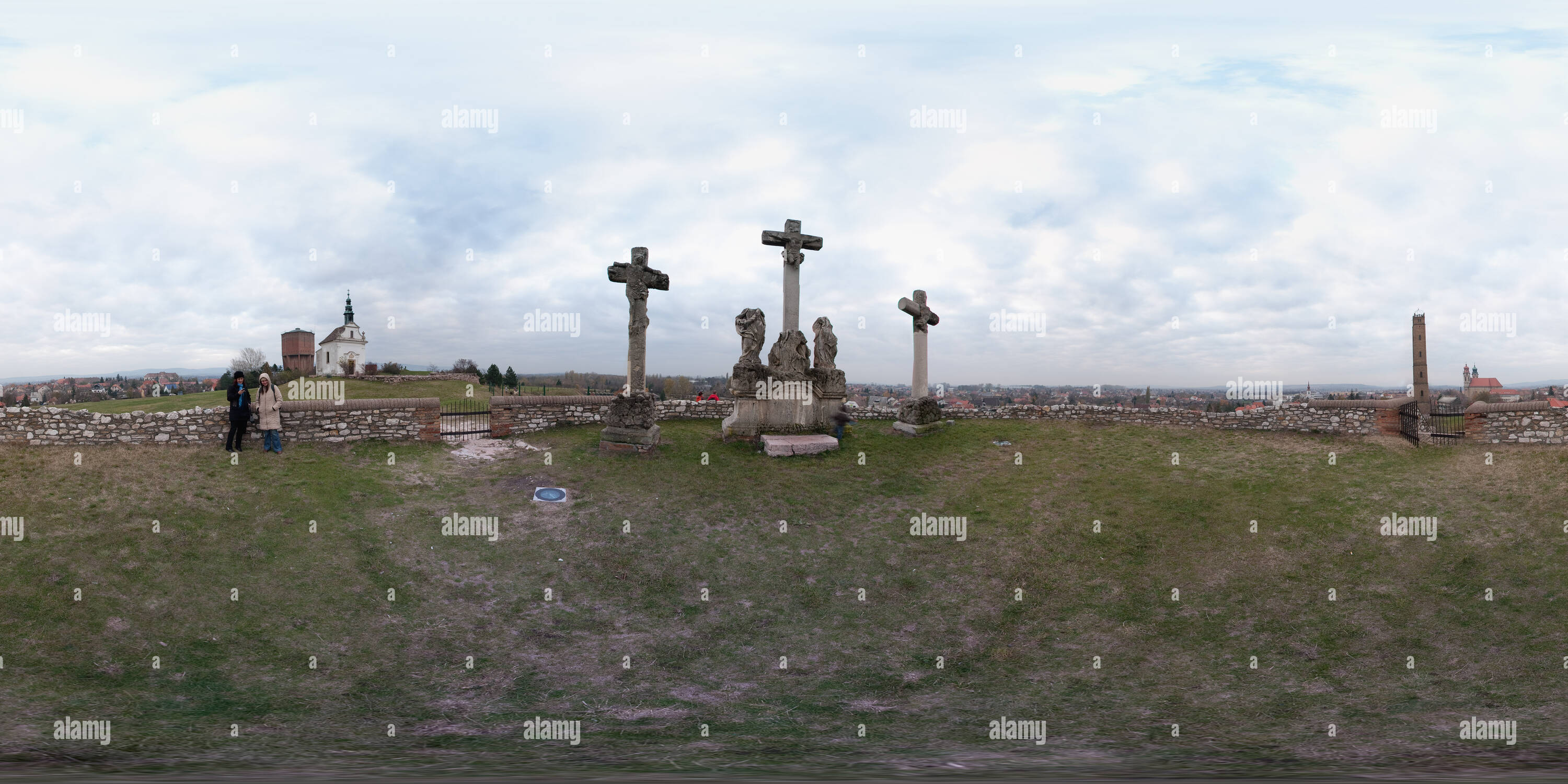 360° view of Calvary Hill - sculptures - Alamy