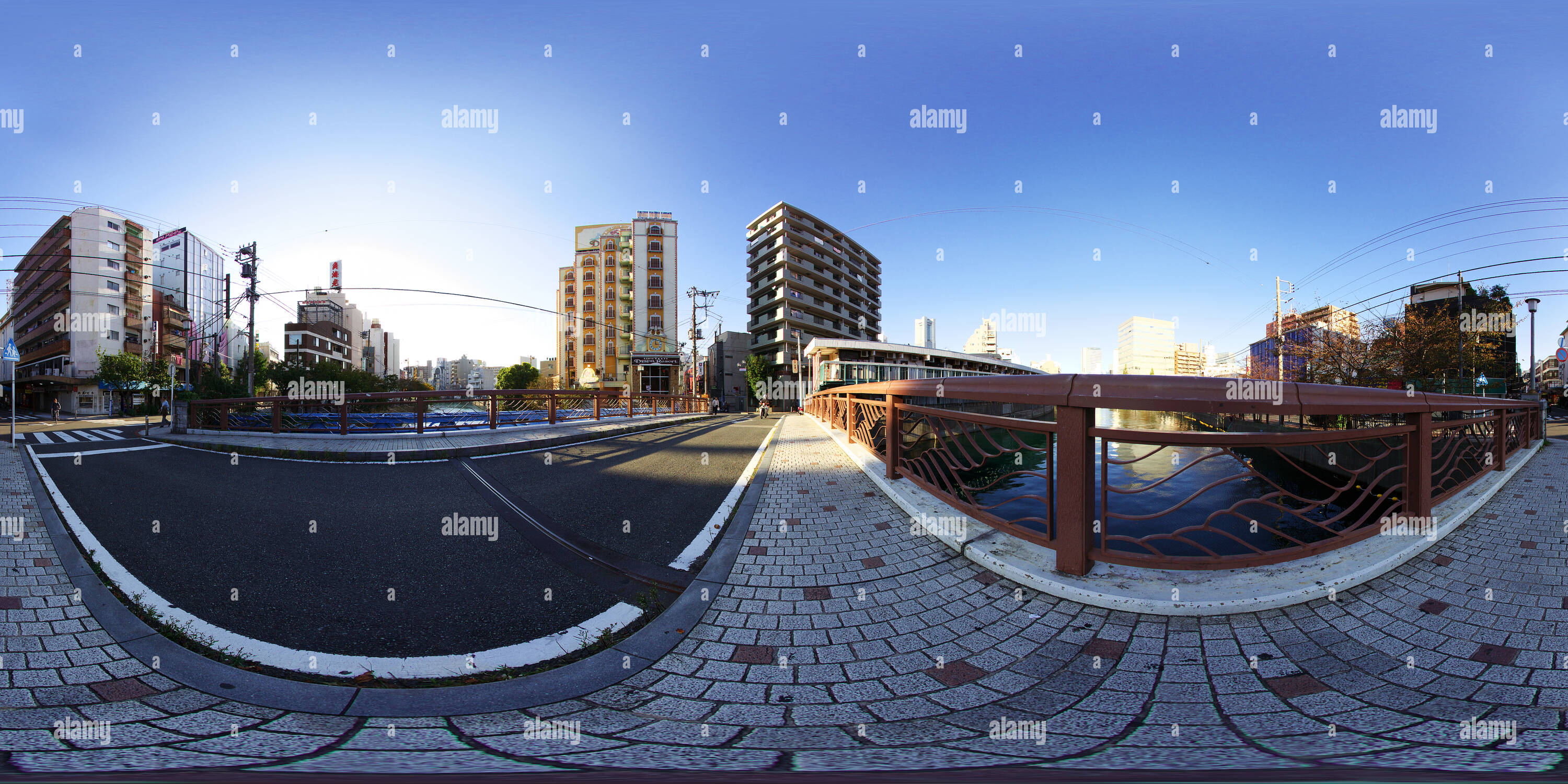 360° view of Yokohama miyagawa bridge - Alamy