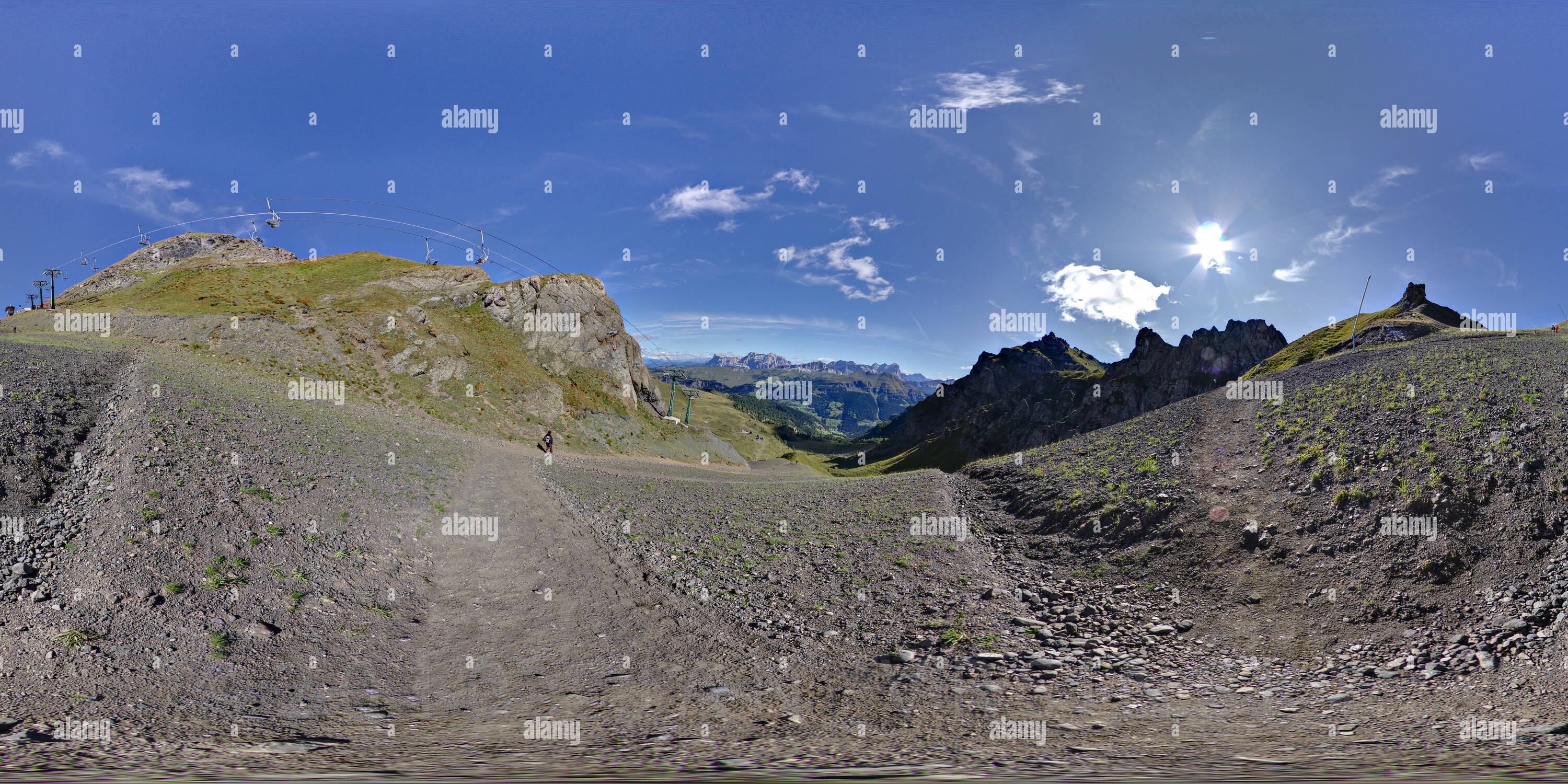360° view of Passo Padon Ski Slope - Alamy