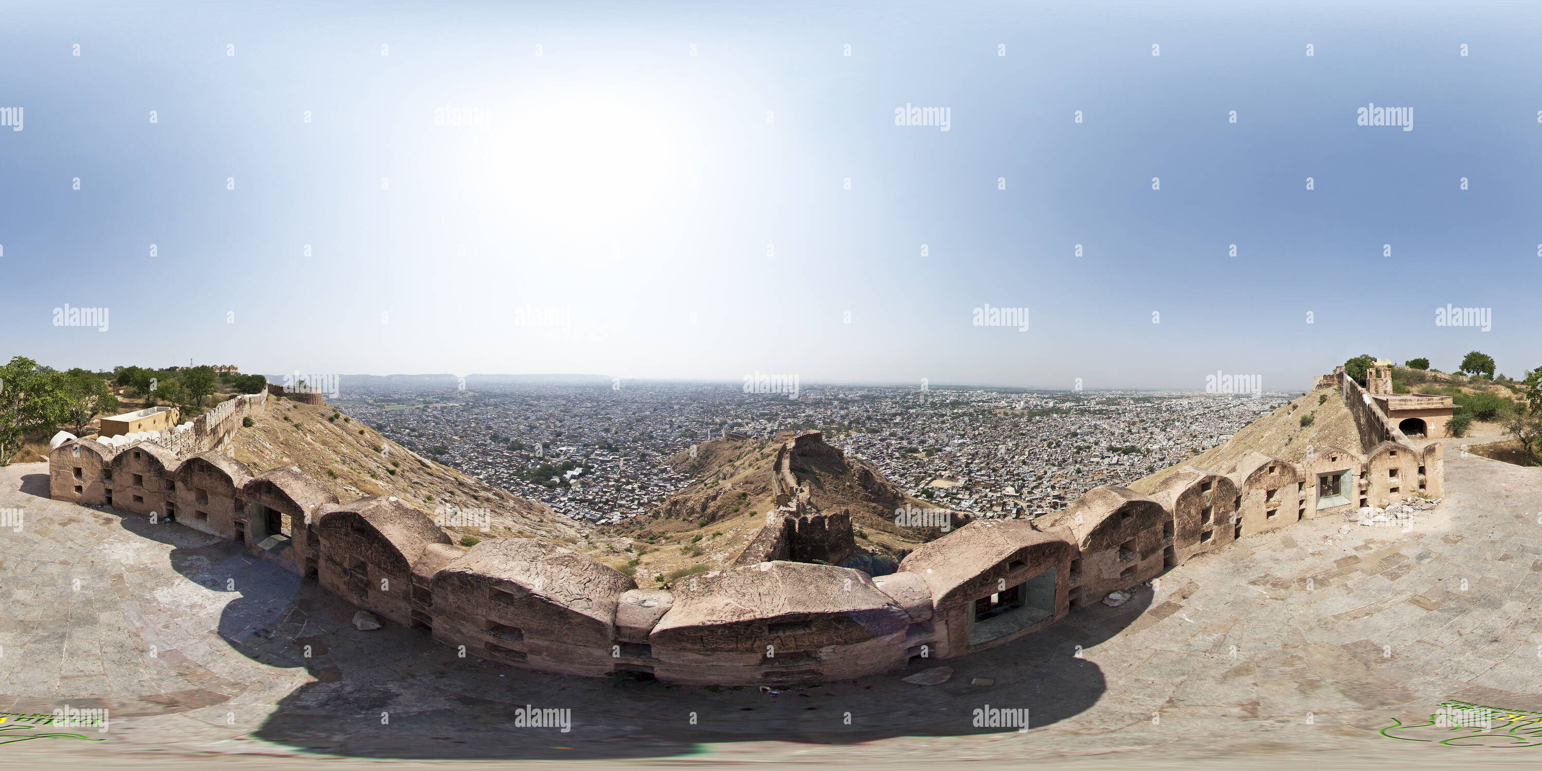 360° view of Overview of Jaipur from the Nahargarh Fort - Alamy