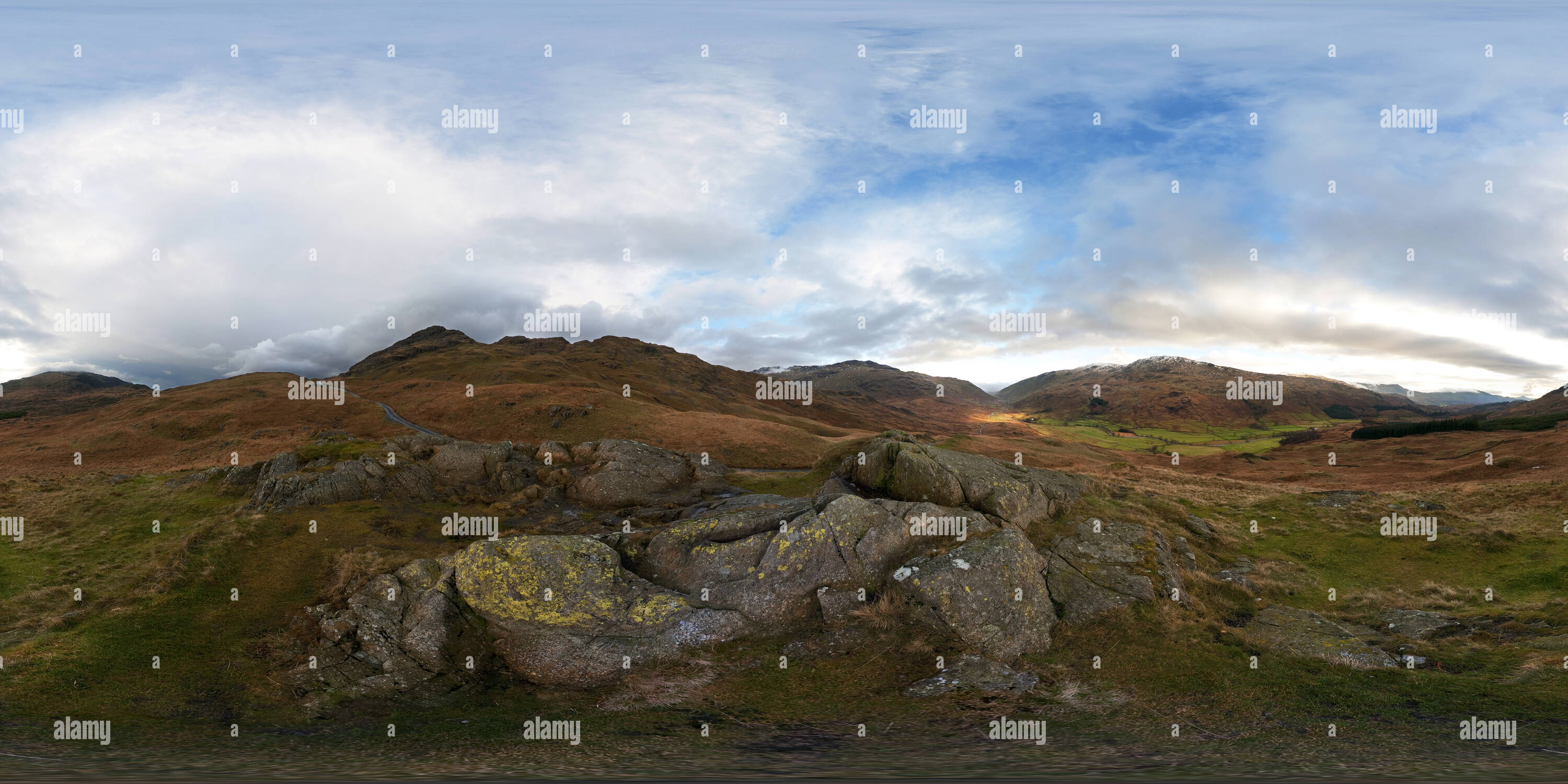 360° view of Hard Knott Pass Cumbria - Alamy