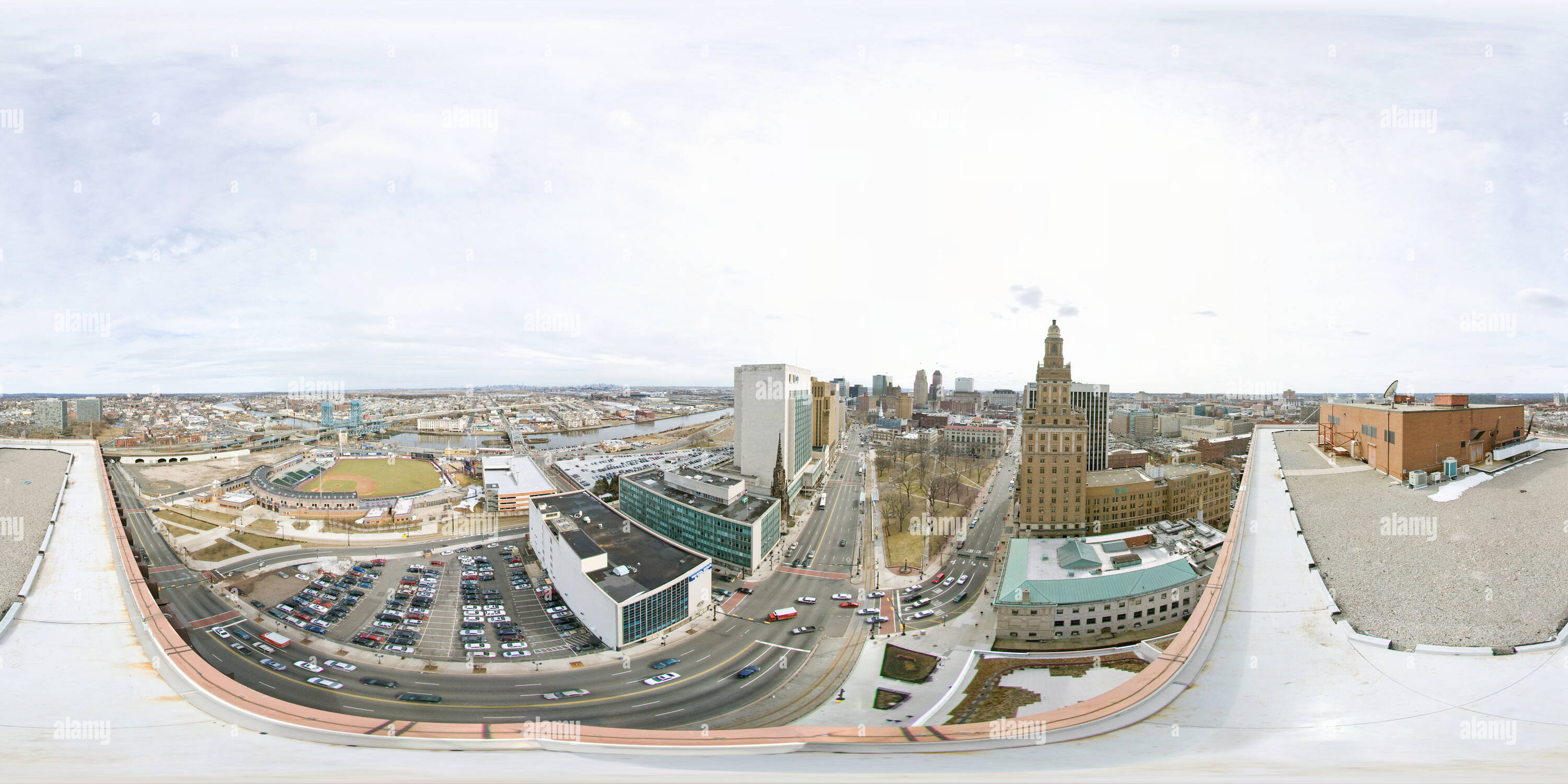 360° view of Newark New Jersey, Roof Top - Alamy