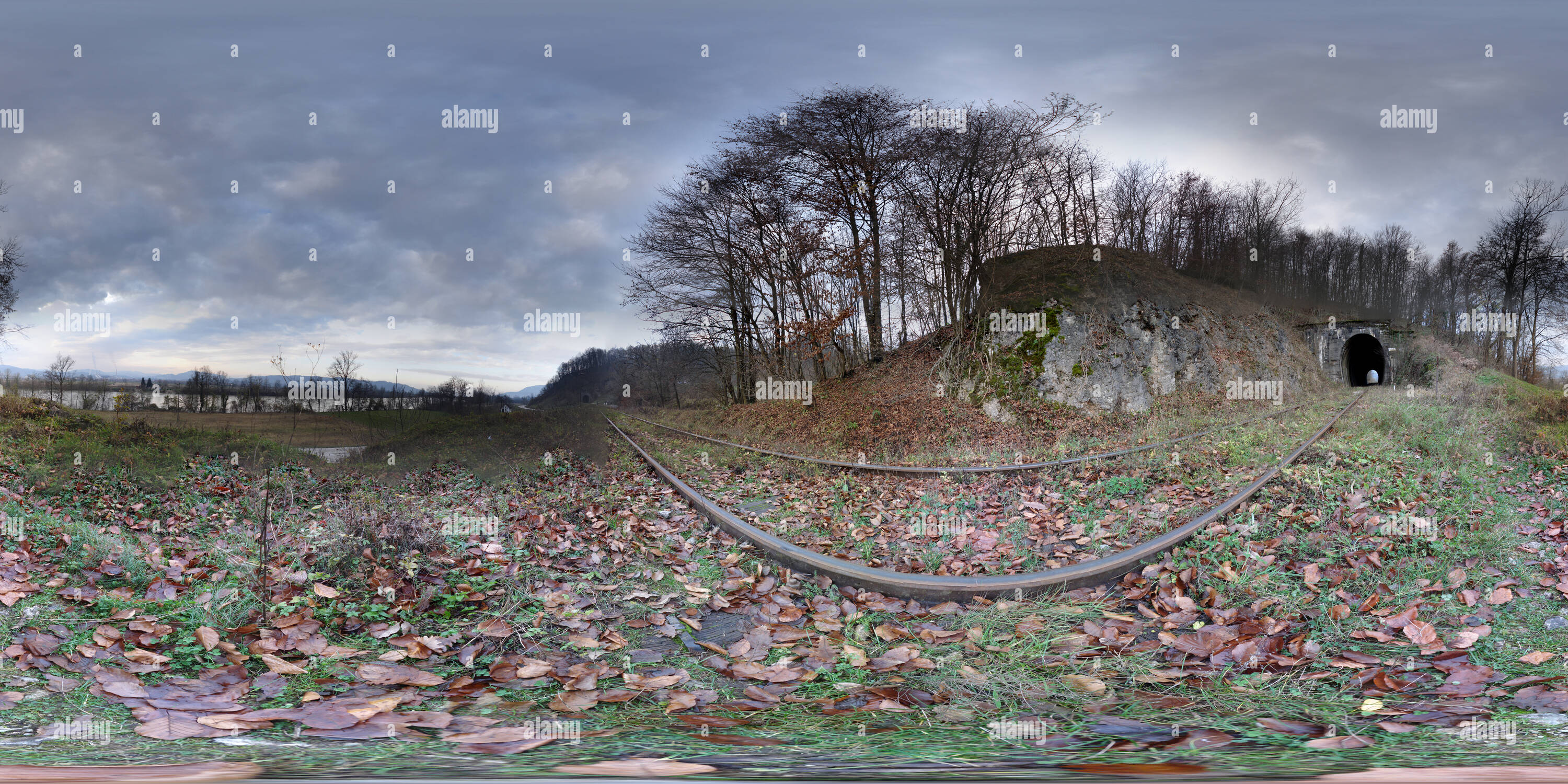 360° view of On The Railway Mali Zvornik - Loznica - Alamy