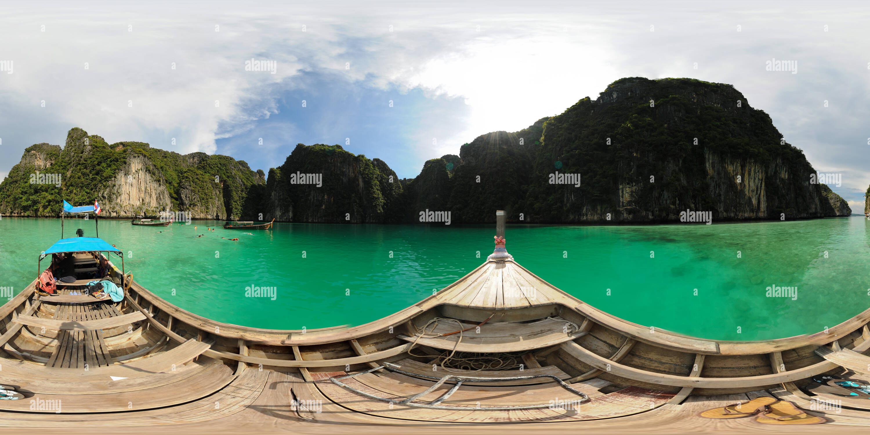 360° view of Phi Phi Lay, Pileh Lagoon, Thailand - Alamy
