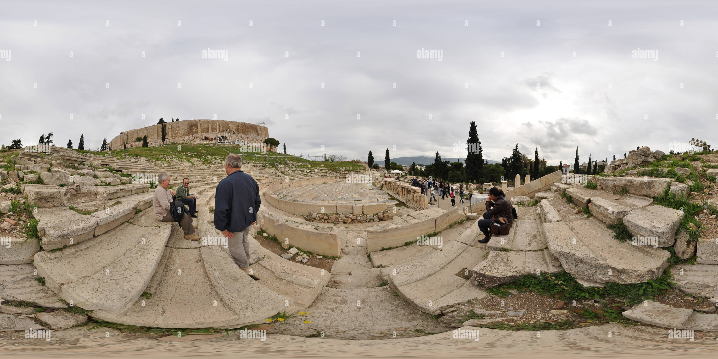 360° view of The Theatre of Dionysus, Acropolis, Athens - Alamy