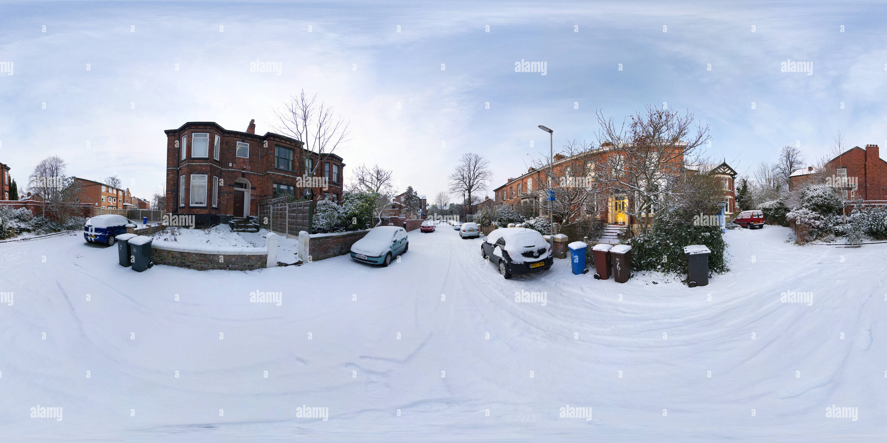 360° view of Snow in Manchester - Alamy