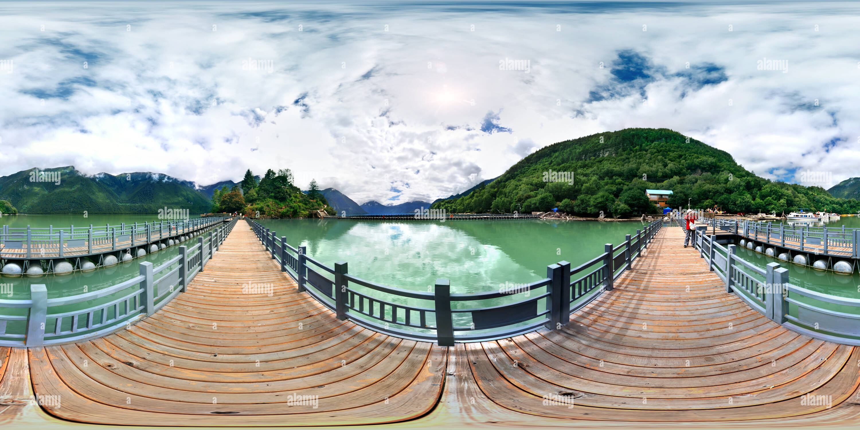 360° view of alpine Basong Co（Basong Lake）Nyingchi Tibet - Alamy