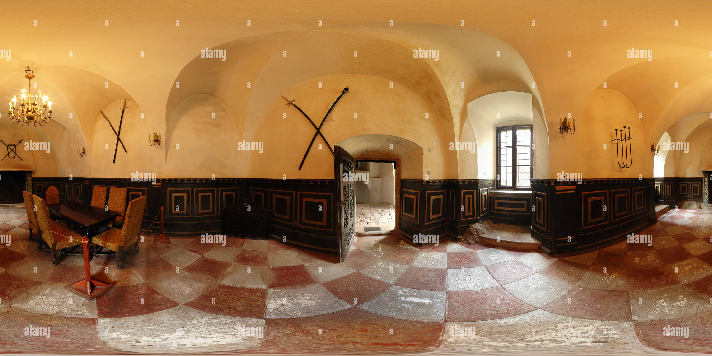 360° view of Grodno Castle in Zagorze Slaskie - Alamy