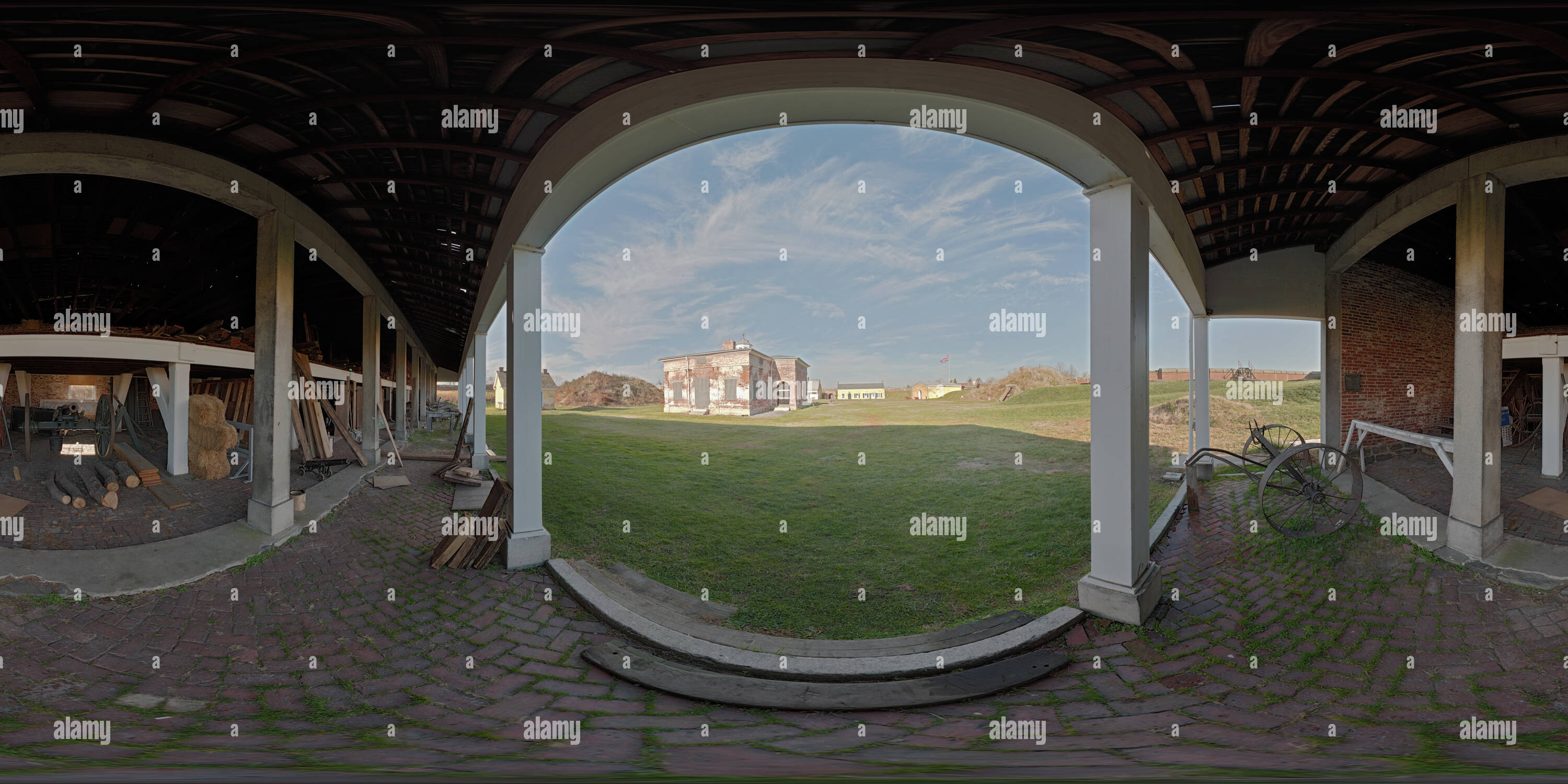 360° view of Fort Mifflin from the Artillery Shed - Alamy