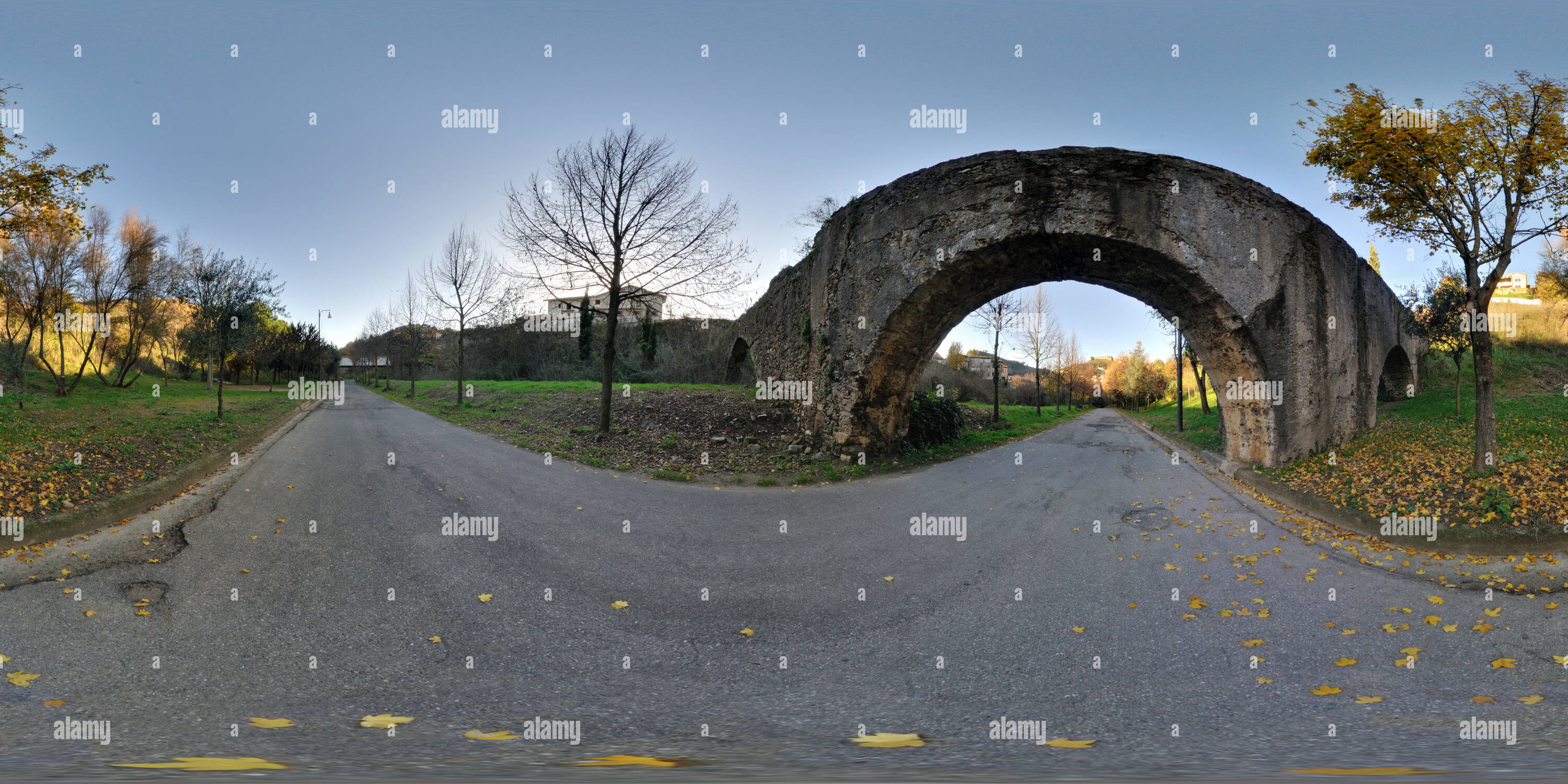 360° view of Rovito's Deep Valley in Cosenza - Roman Aqueduct - Alamy