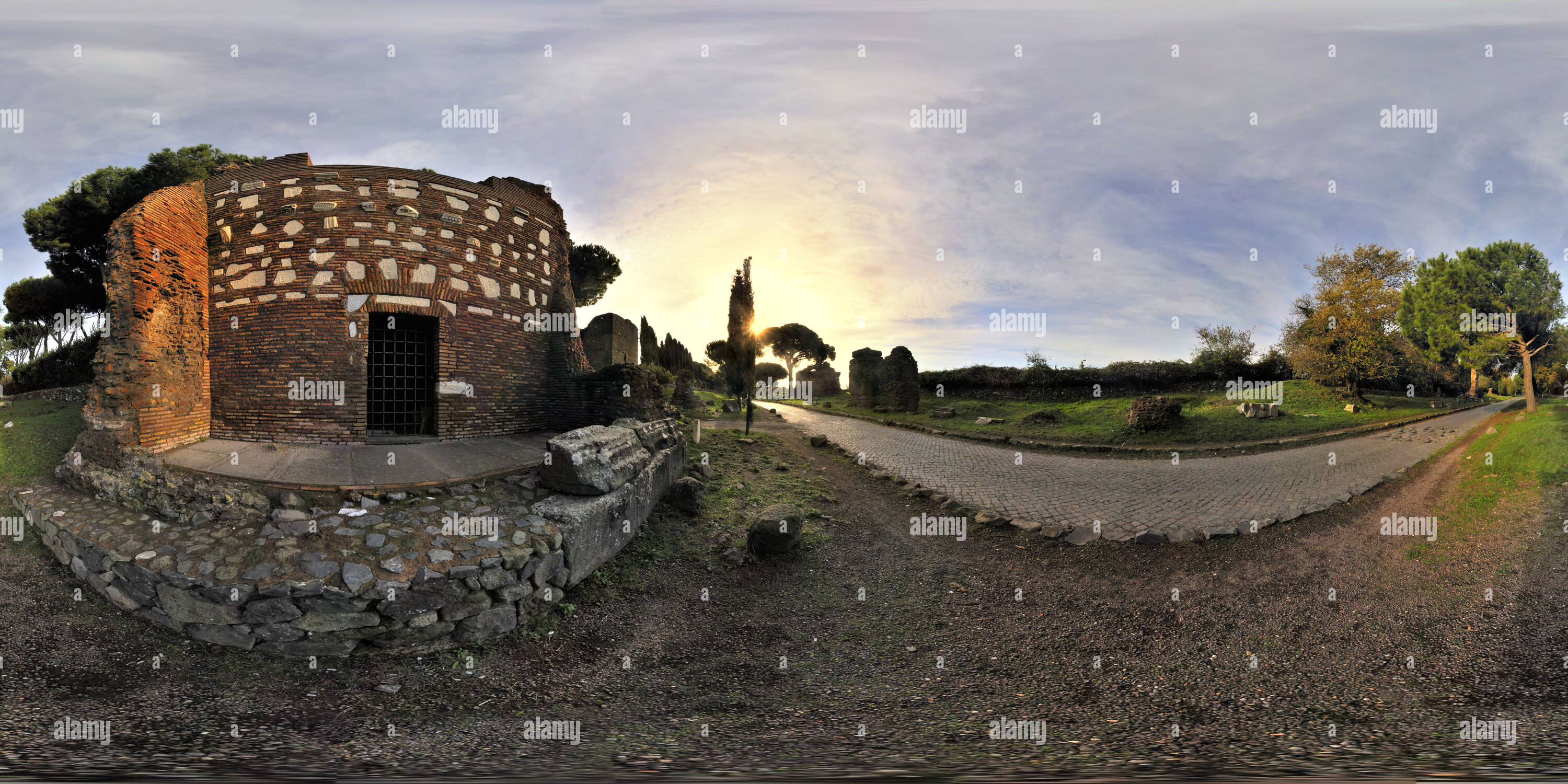 360° view of Via Appia Antica 3 - Alamy