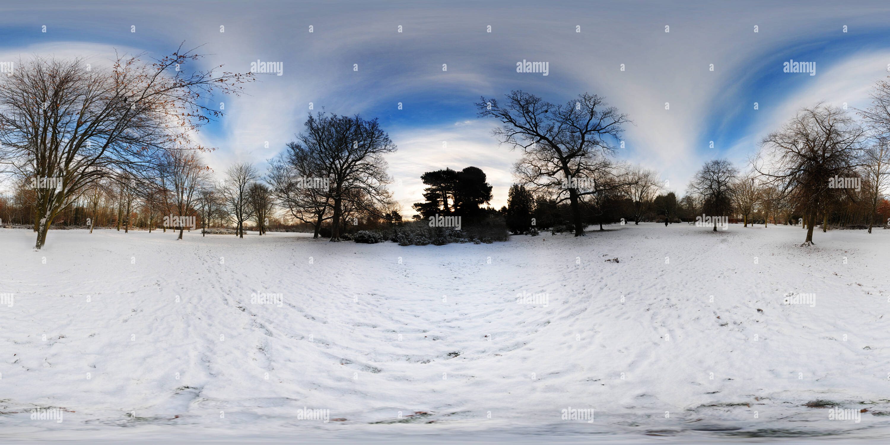 360° view of Ormeau Park in Winter - Alamy