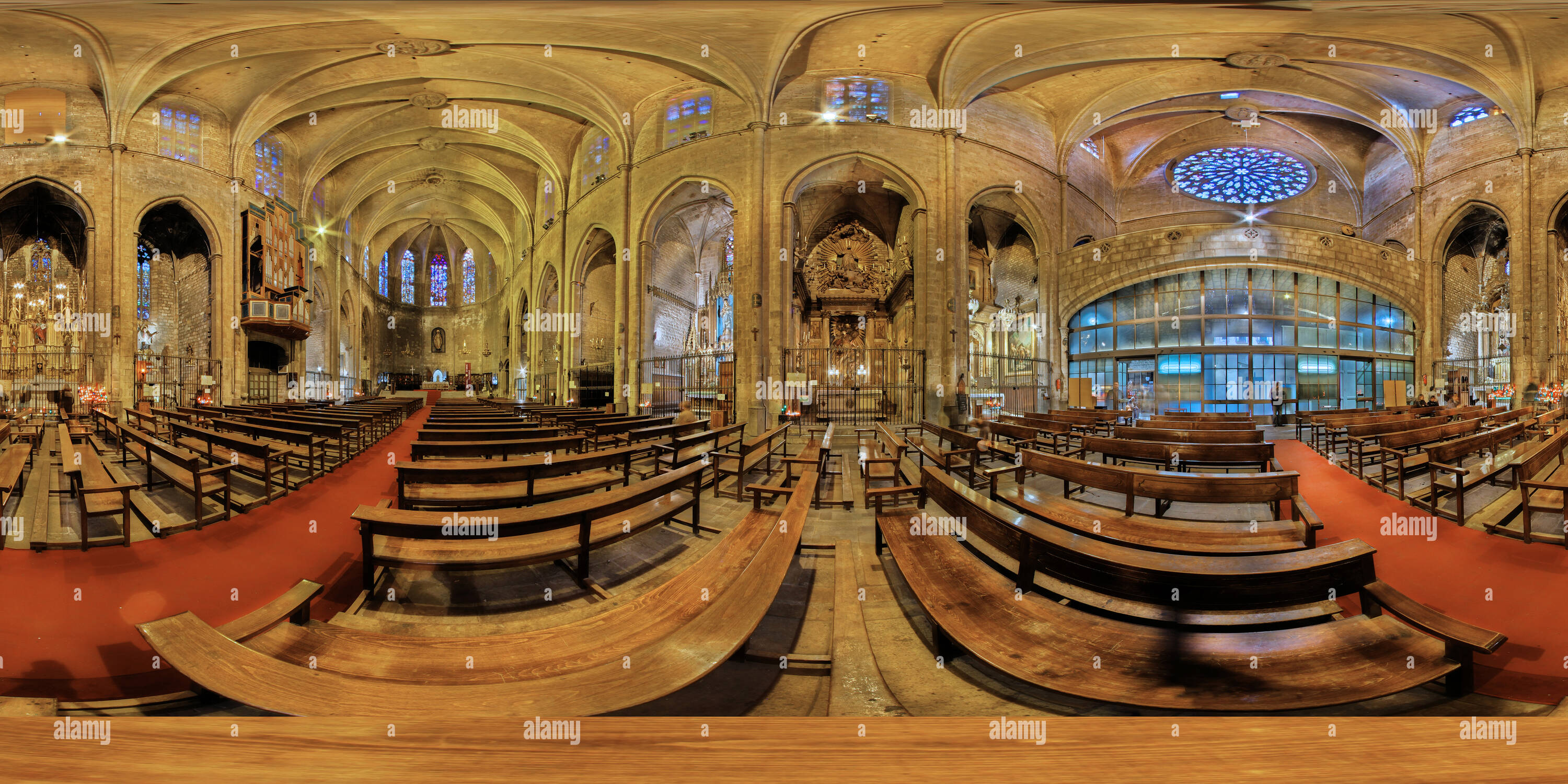 360° view of Santa Maria del Pi - Alamy