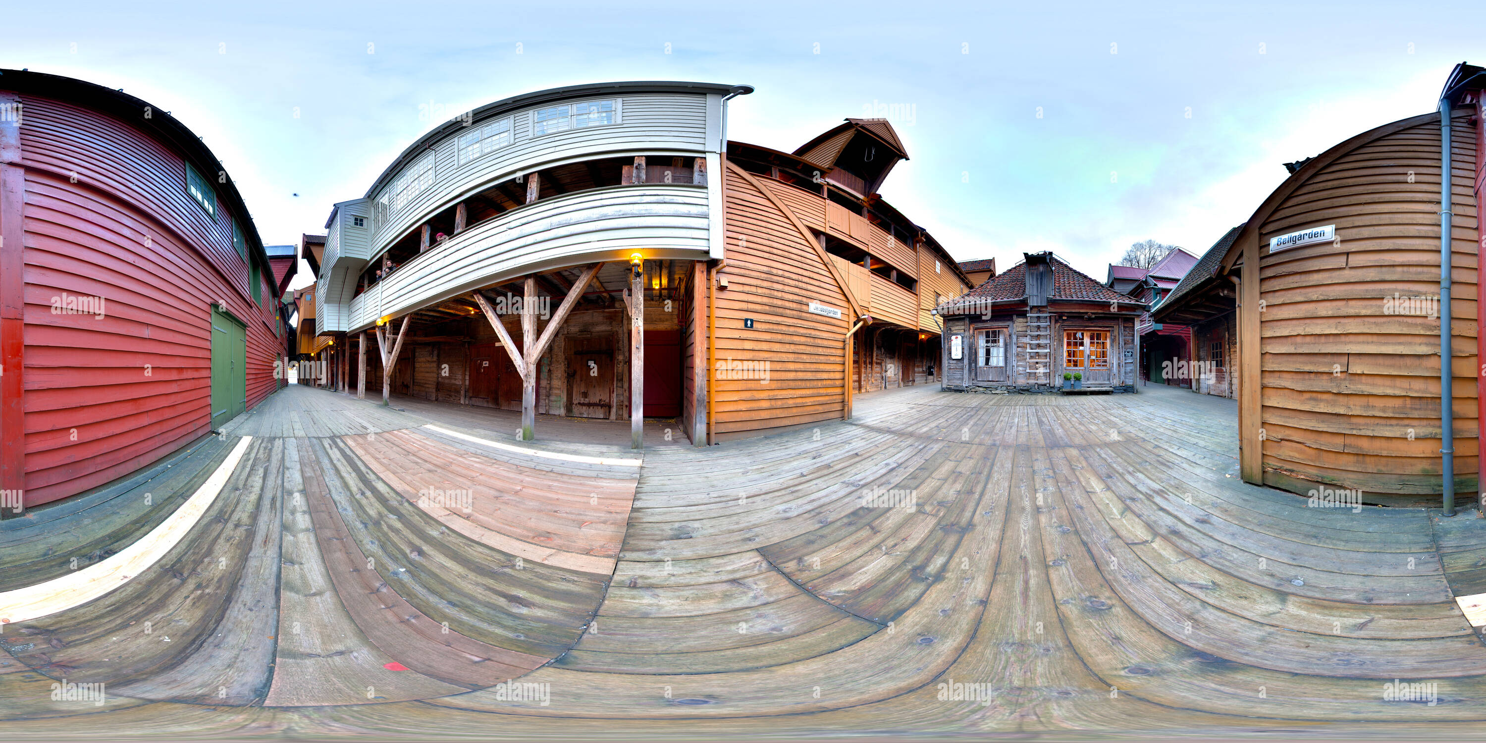 360° view of 101114 010 Bergen Norway City Historical Bryggen Unesco ...