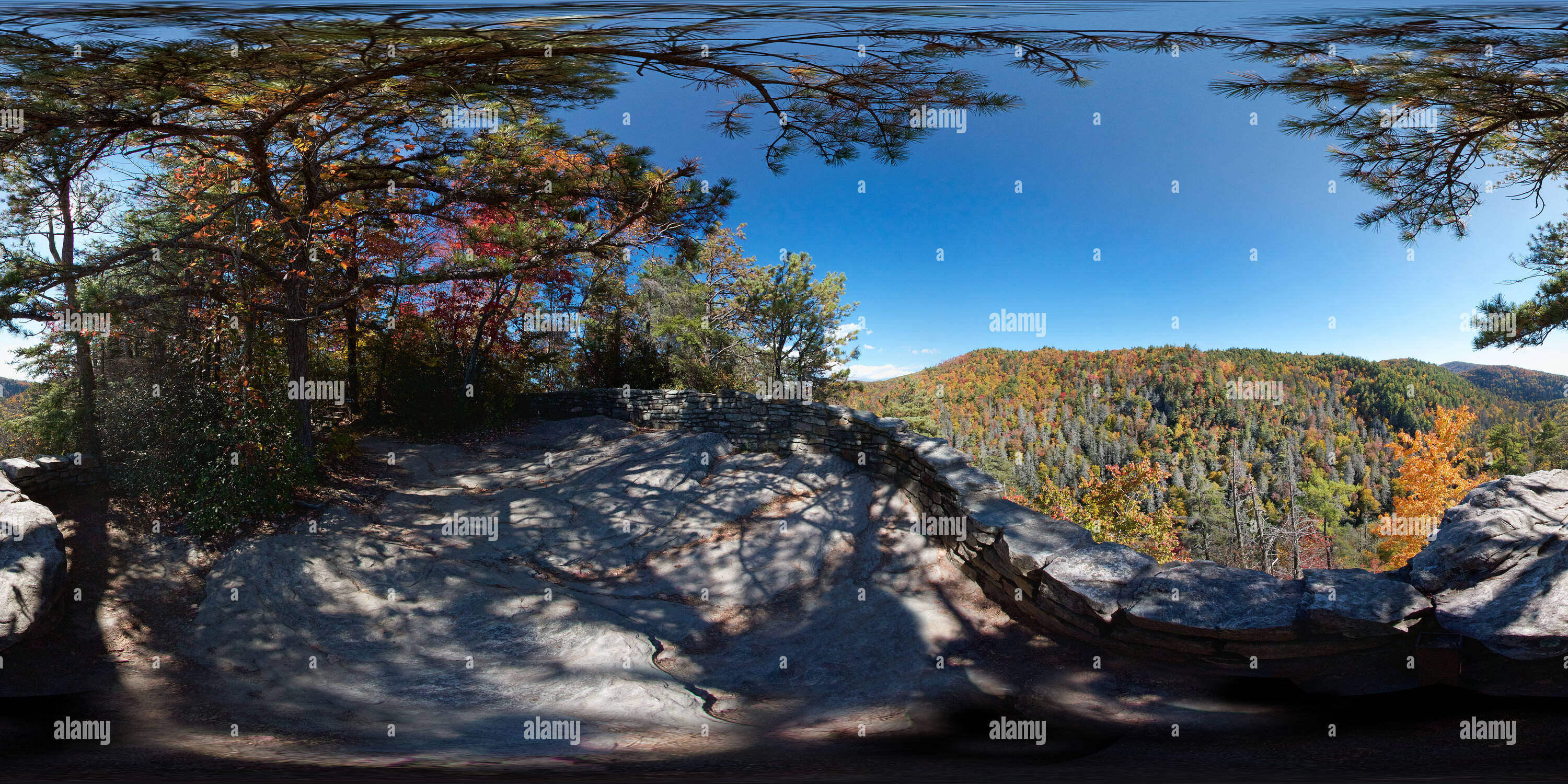 360° view of Gorge Overlook - Linville Falls, NC - Alamy