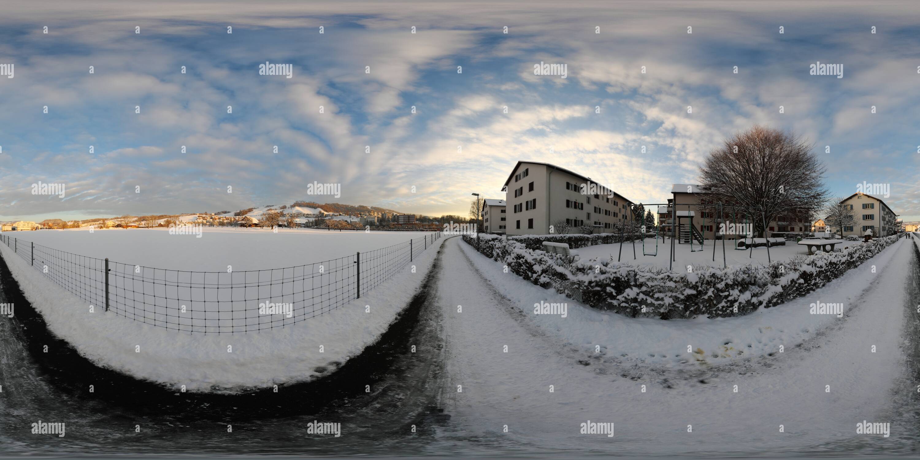360° view of Zug in Winter - Alamy