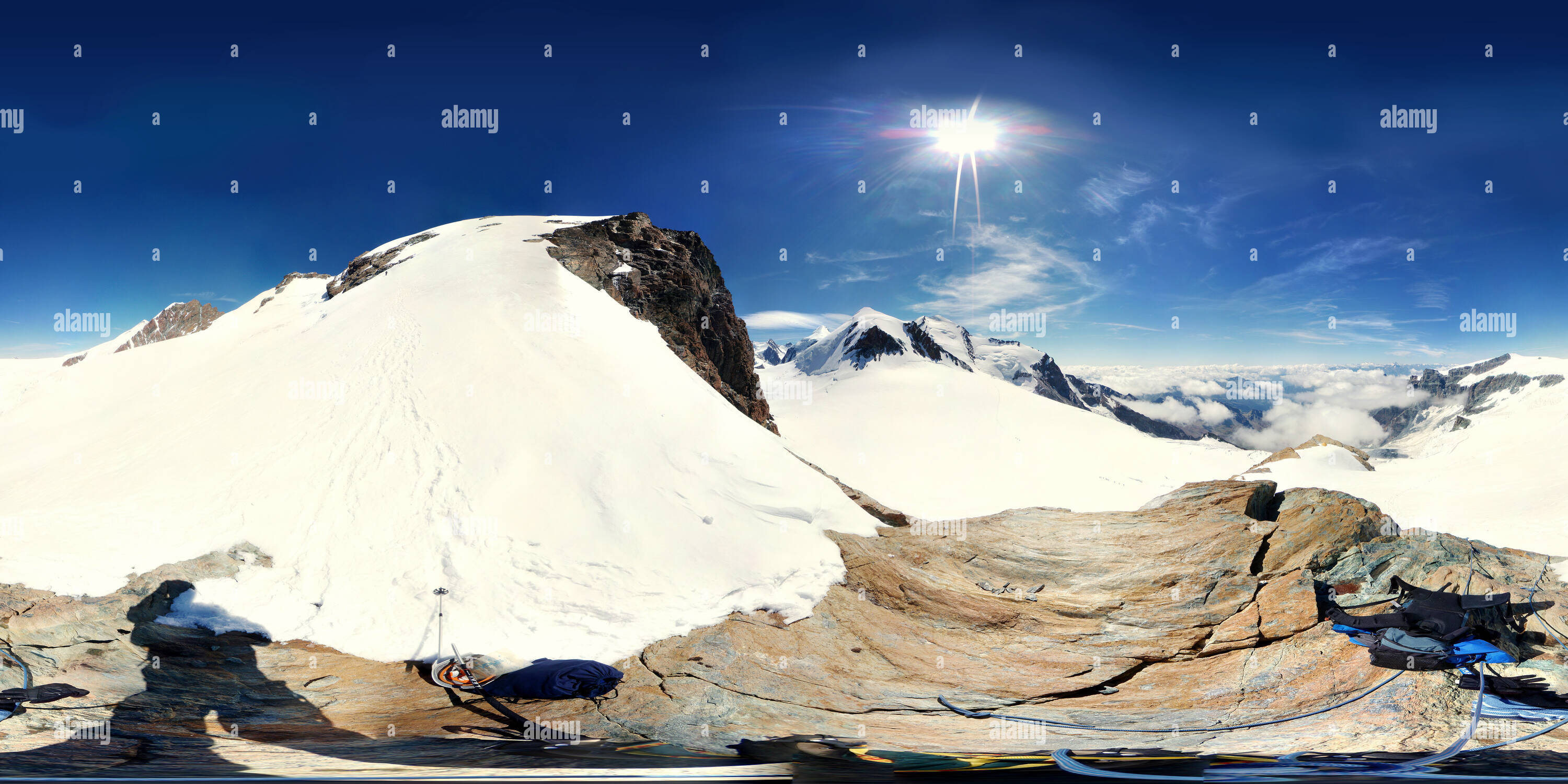 360° view of Switzerland - Alps - Wallis - Alamy