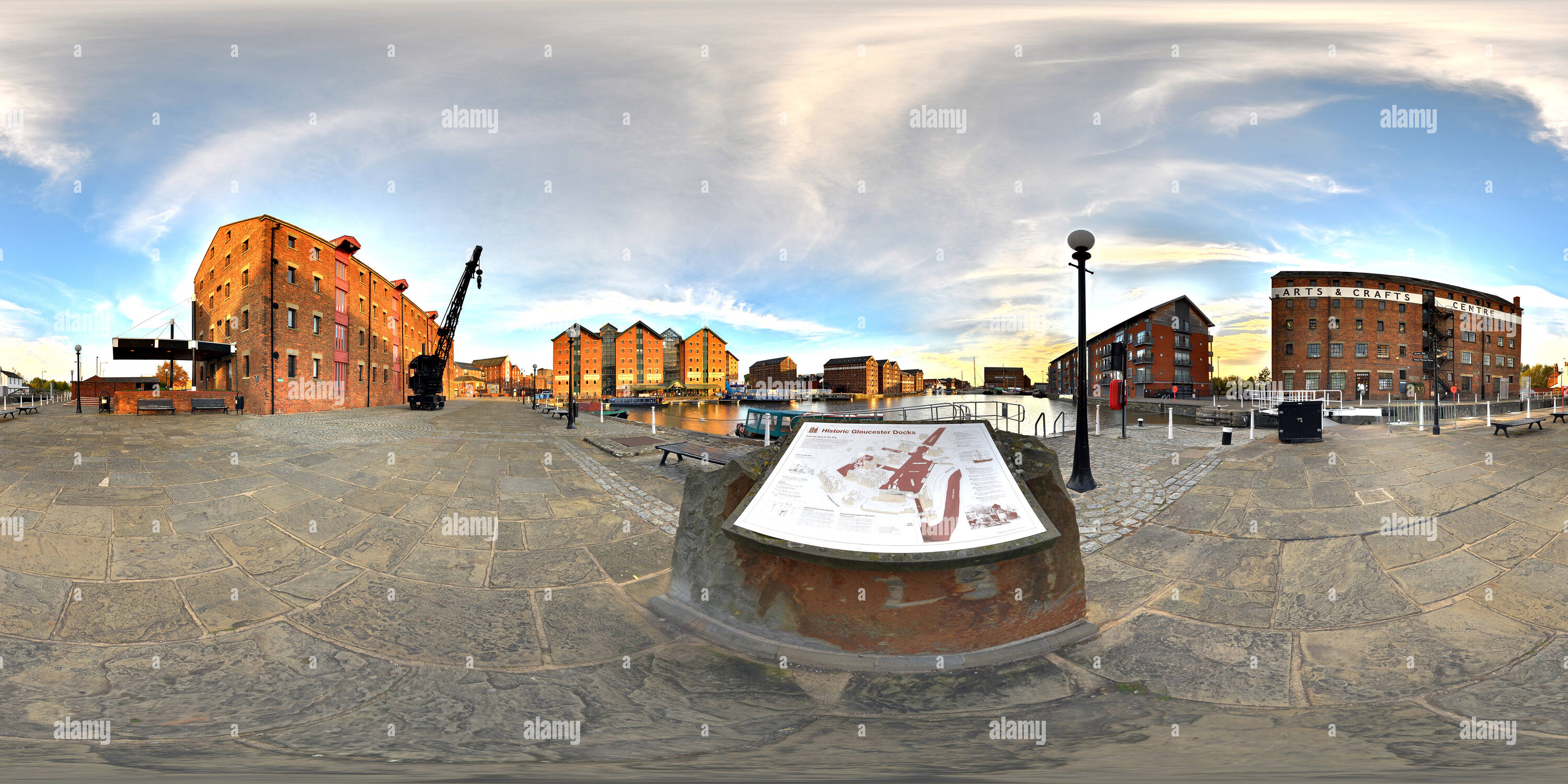 360° view of Gloucester Historic Docks - Alamy