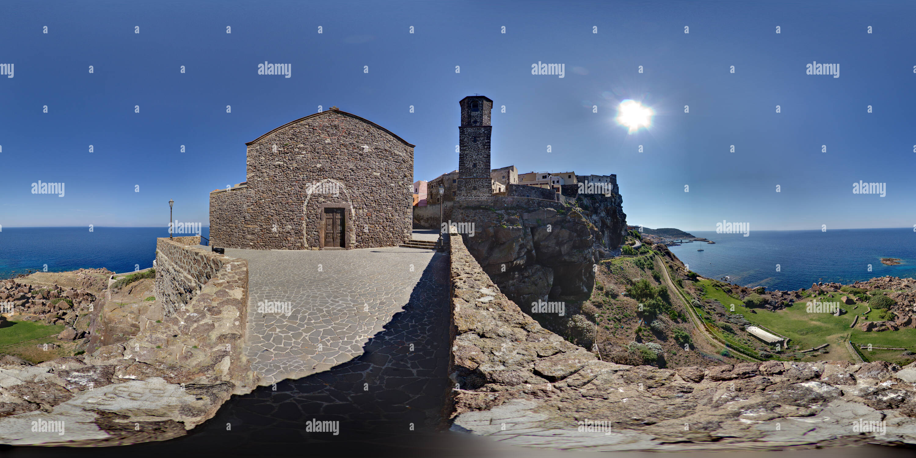 360° view of Above The Castle Gardens, Castelsardo - Alamy