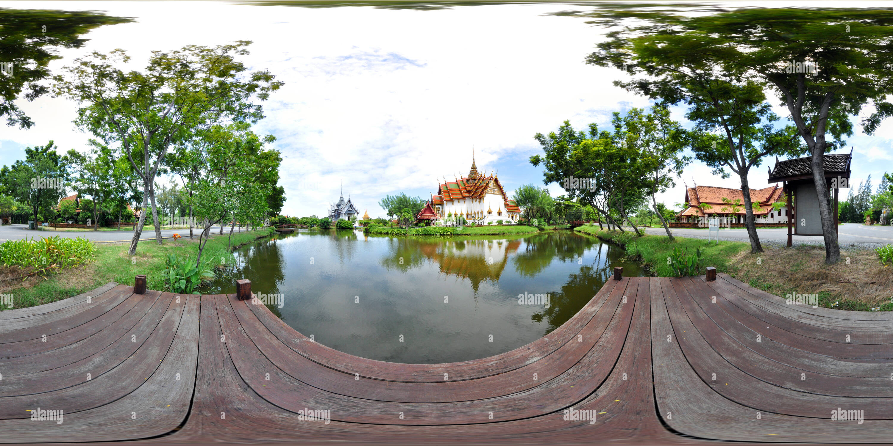 360° view of Replica of Dusit Maha Prasat Palace, Ancient Siam ...