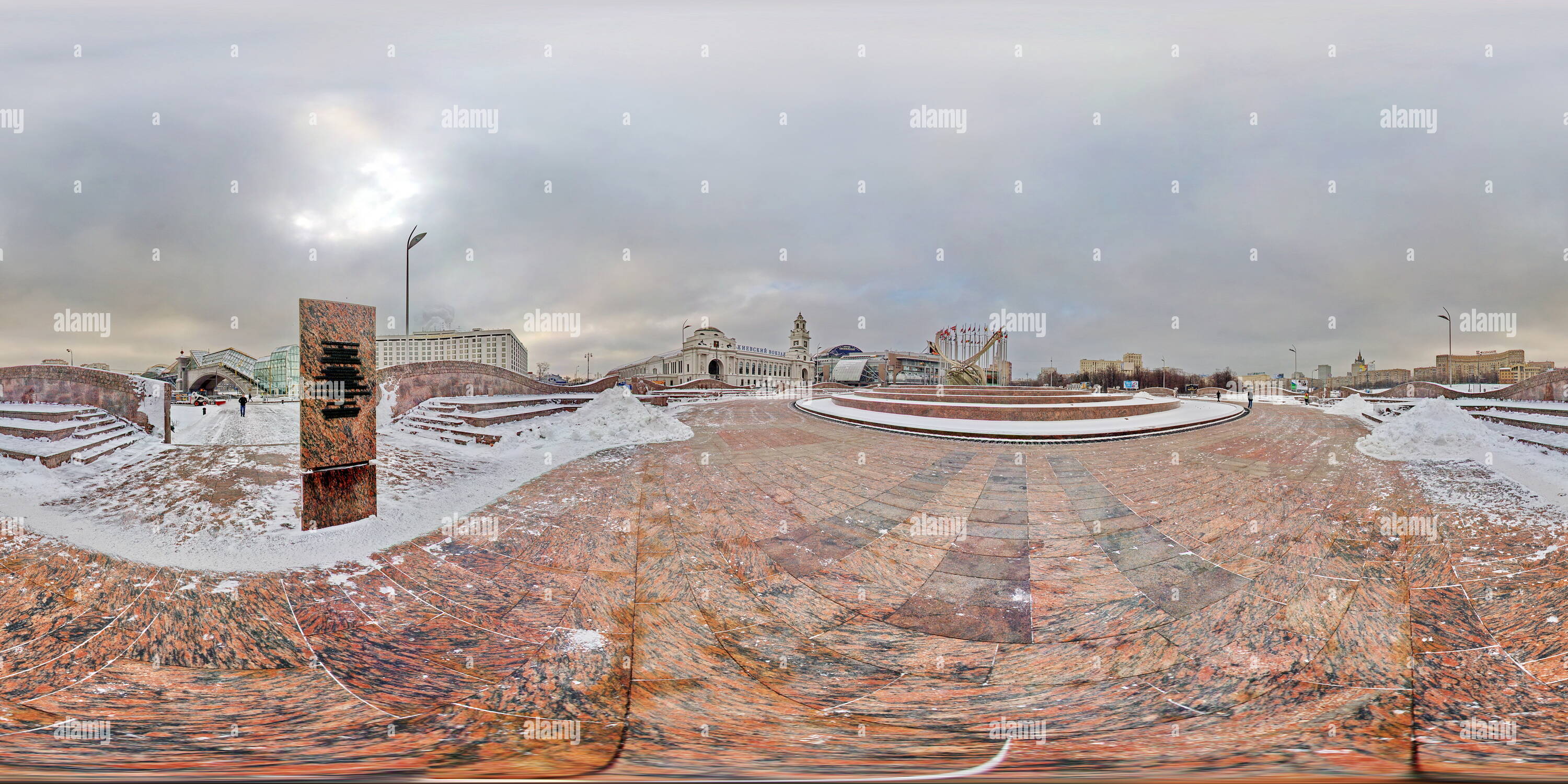 360° view of Moscow, Europe Square - Alamy
