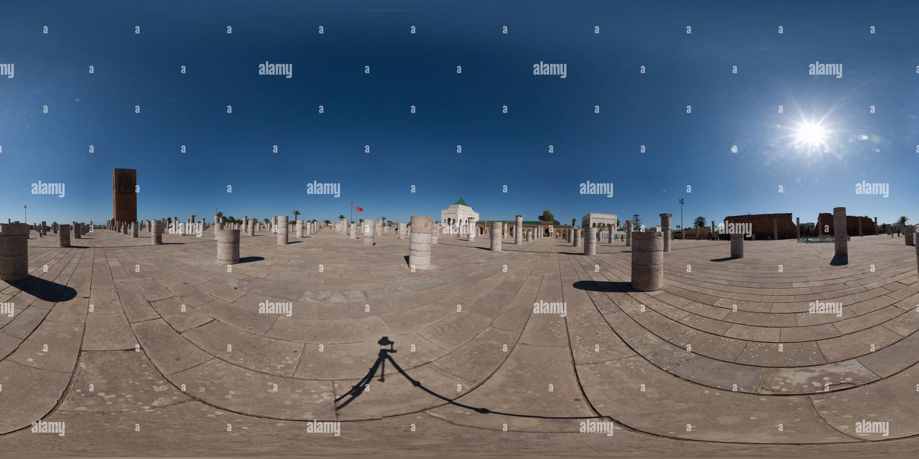 360° view of Hassan Tower - Rabat - Morocco - Alamy