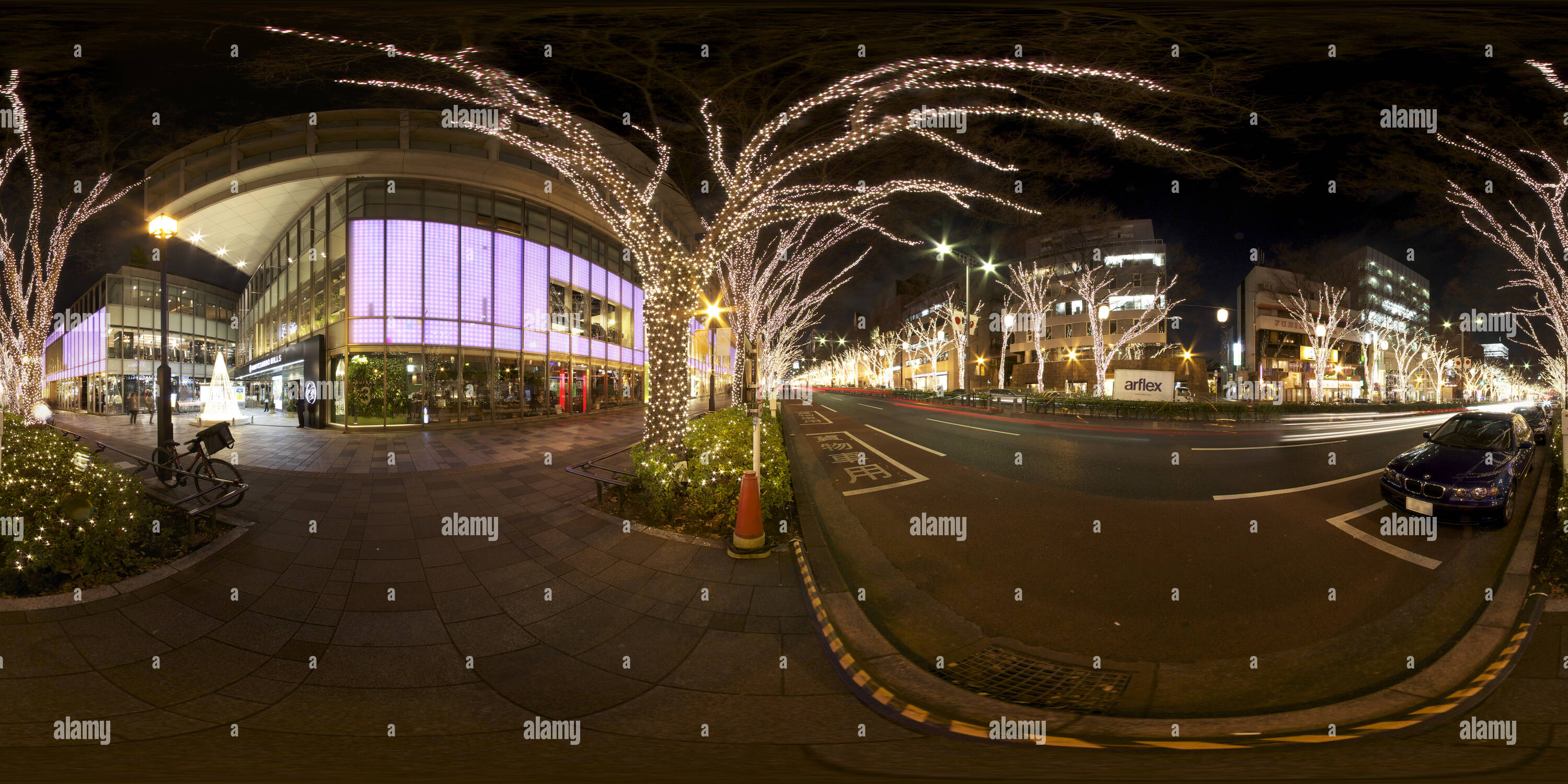 360° view of Omotesando illumination 2010 - Alamy