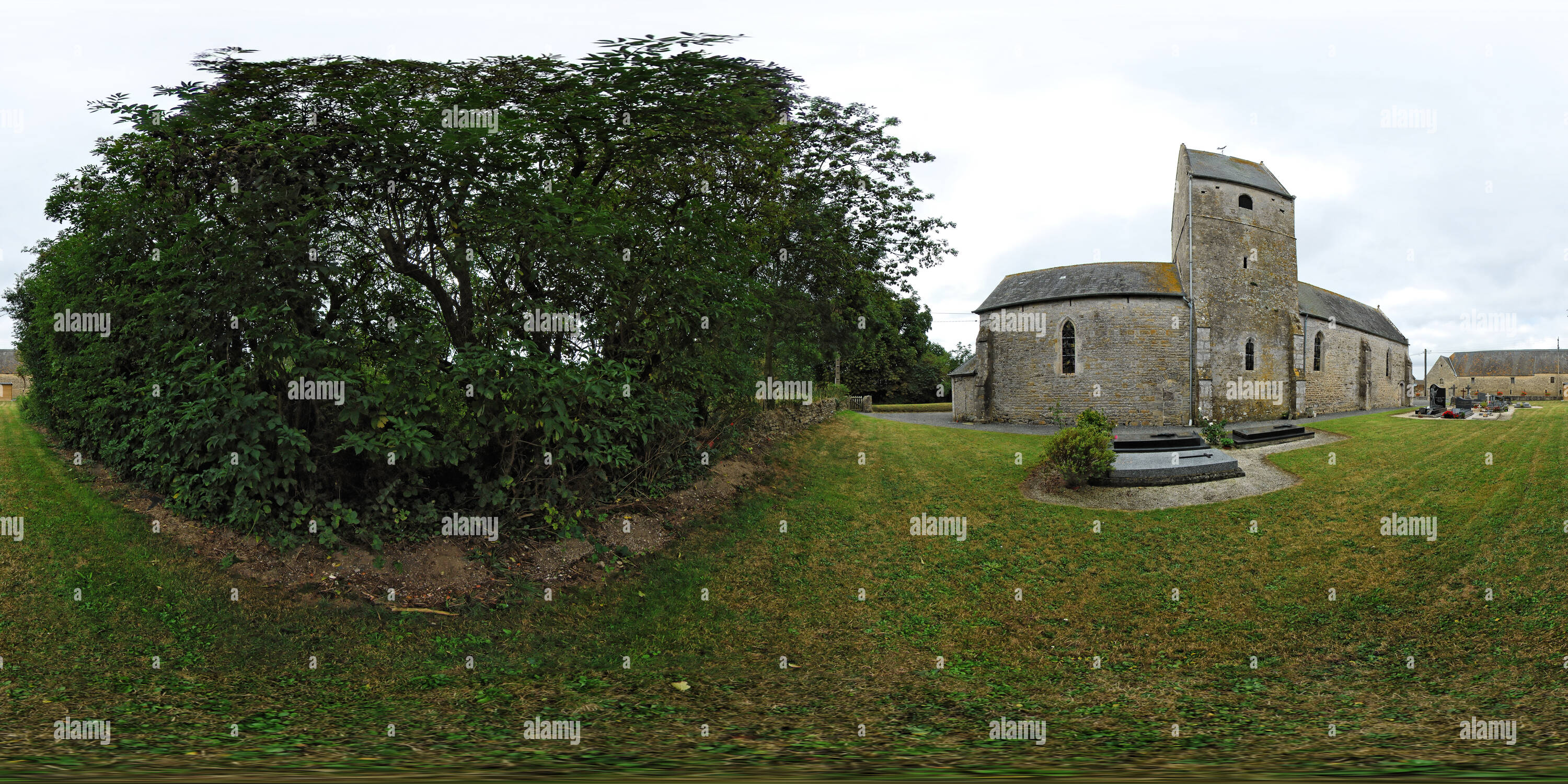 360° view of Eglise de Vierville - France - Alamy