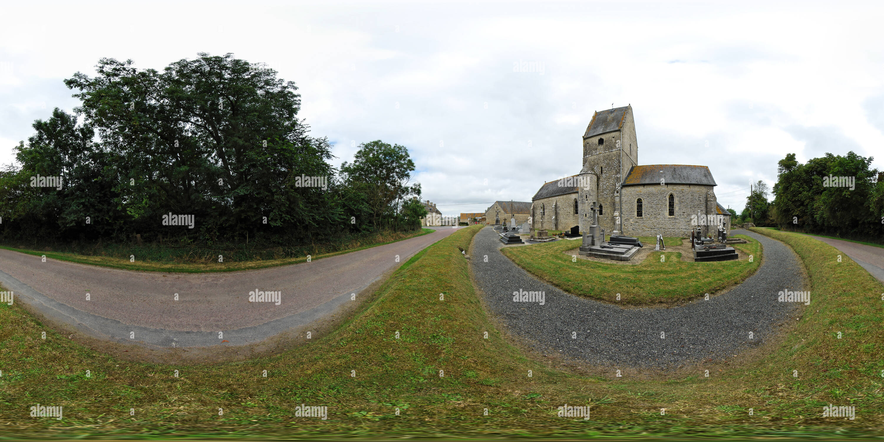 360° view of Eglise de Vierville - France - Alamy
