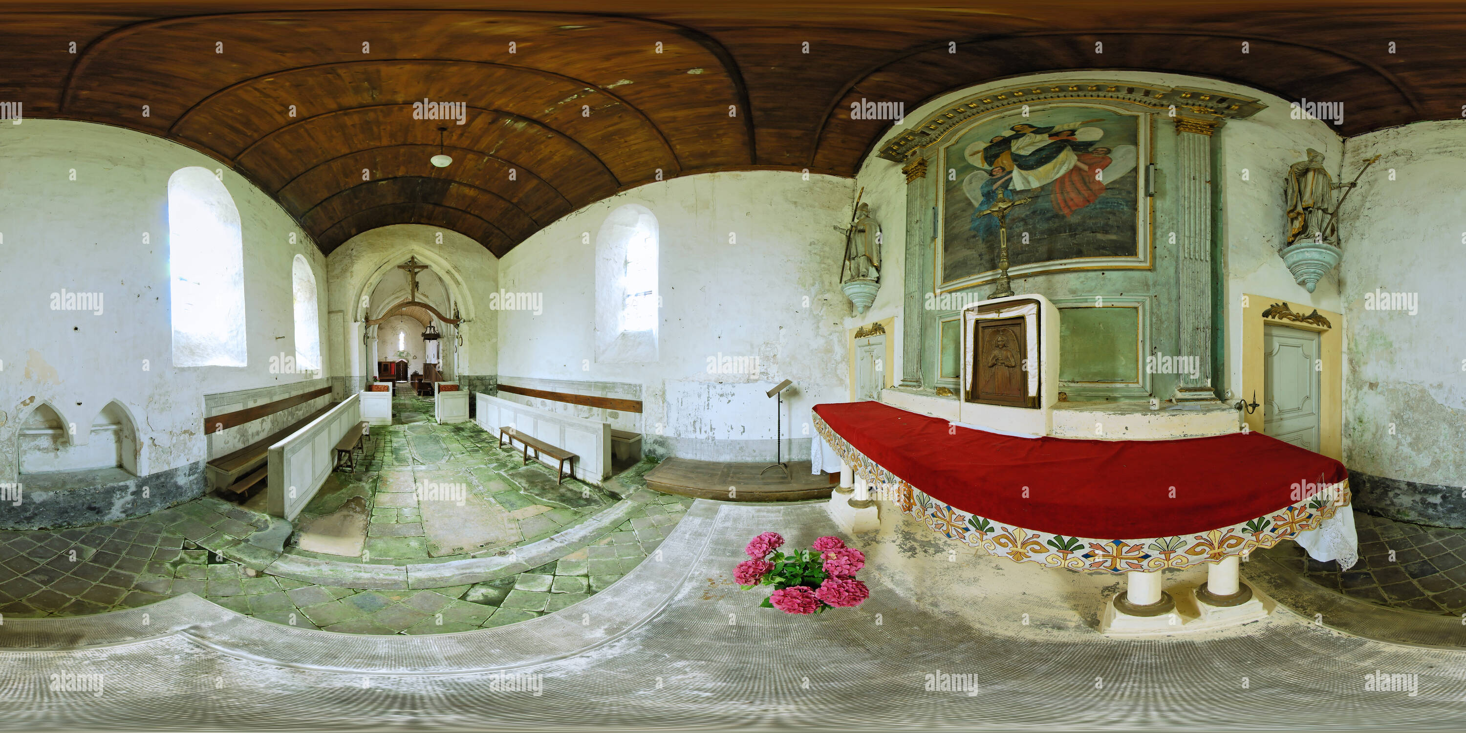 360° view of Retable de l'église de Vierville - France - Alamy