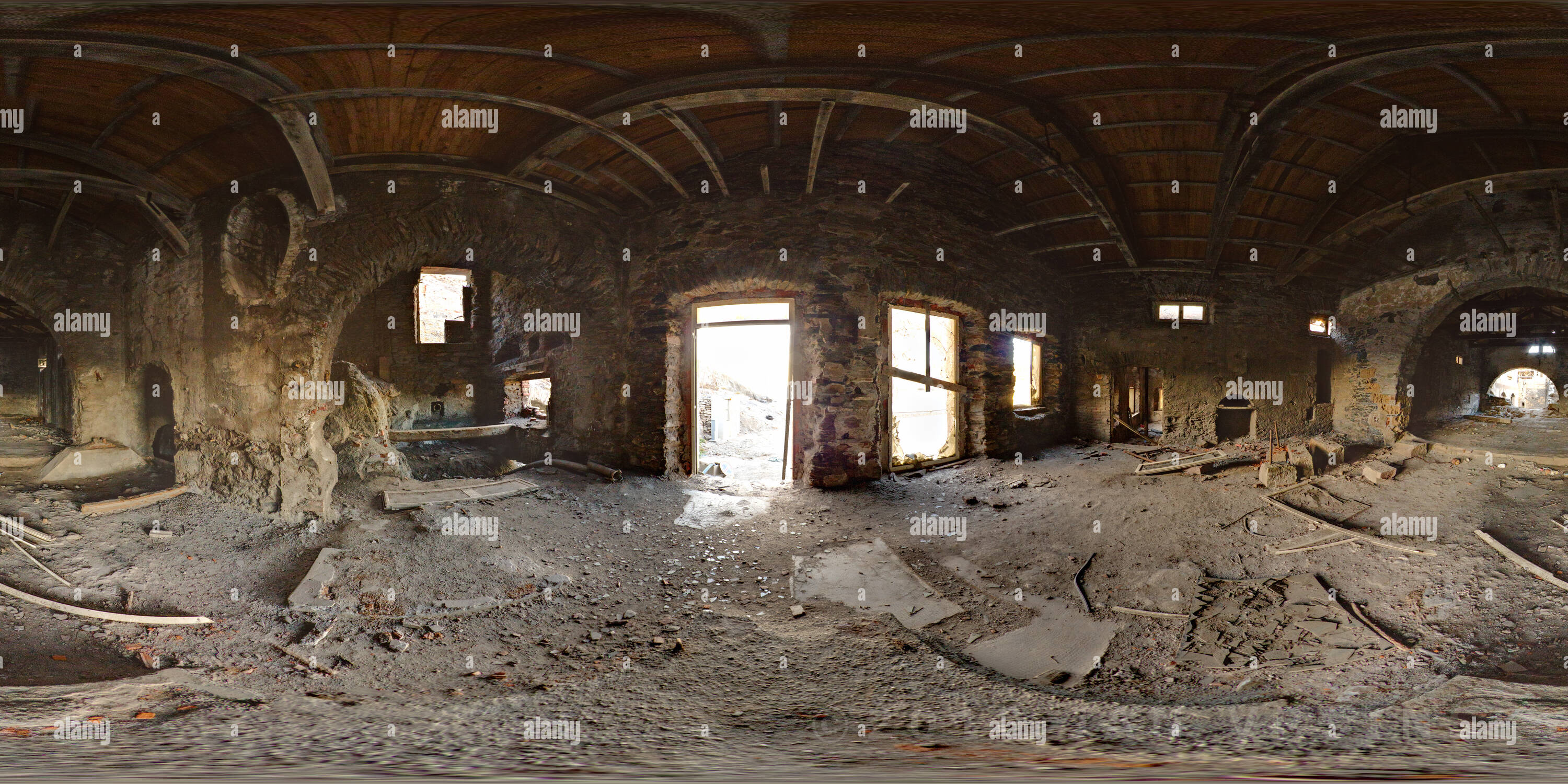 360° view of Inside of Ruins of The Silver Mine - Alamy
