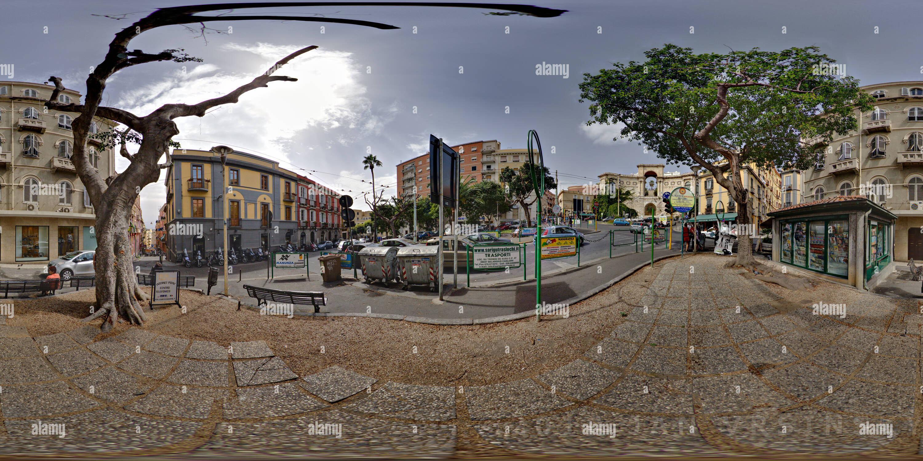 360° view of Piazza Martiri d'Italia - Alamy