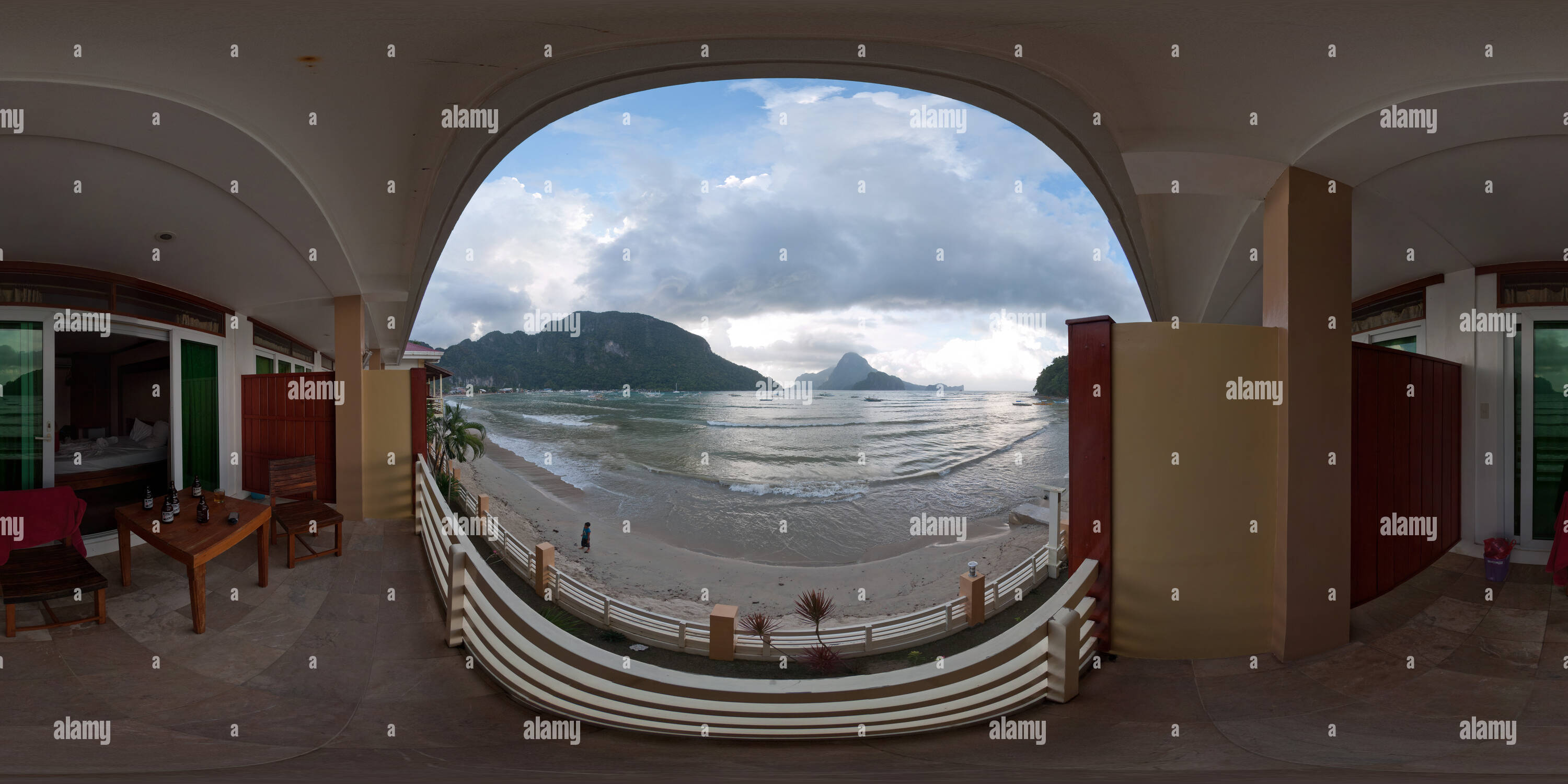 360° view of View from the balcony in El Nido, Palawan, Philippines - Alamy