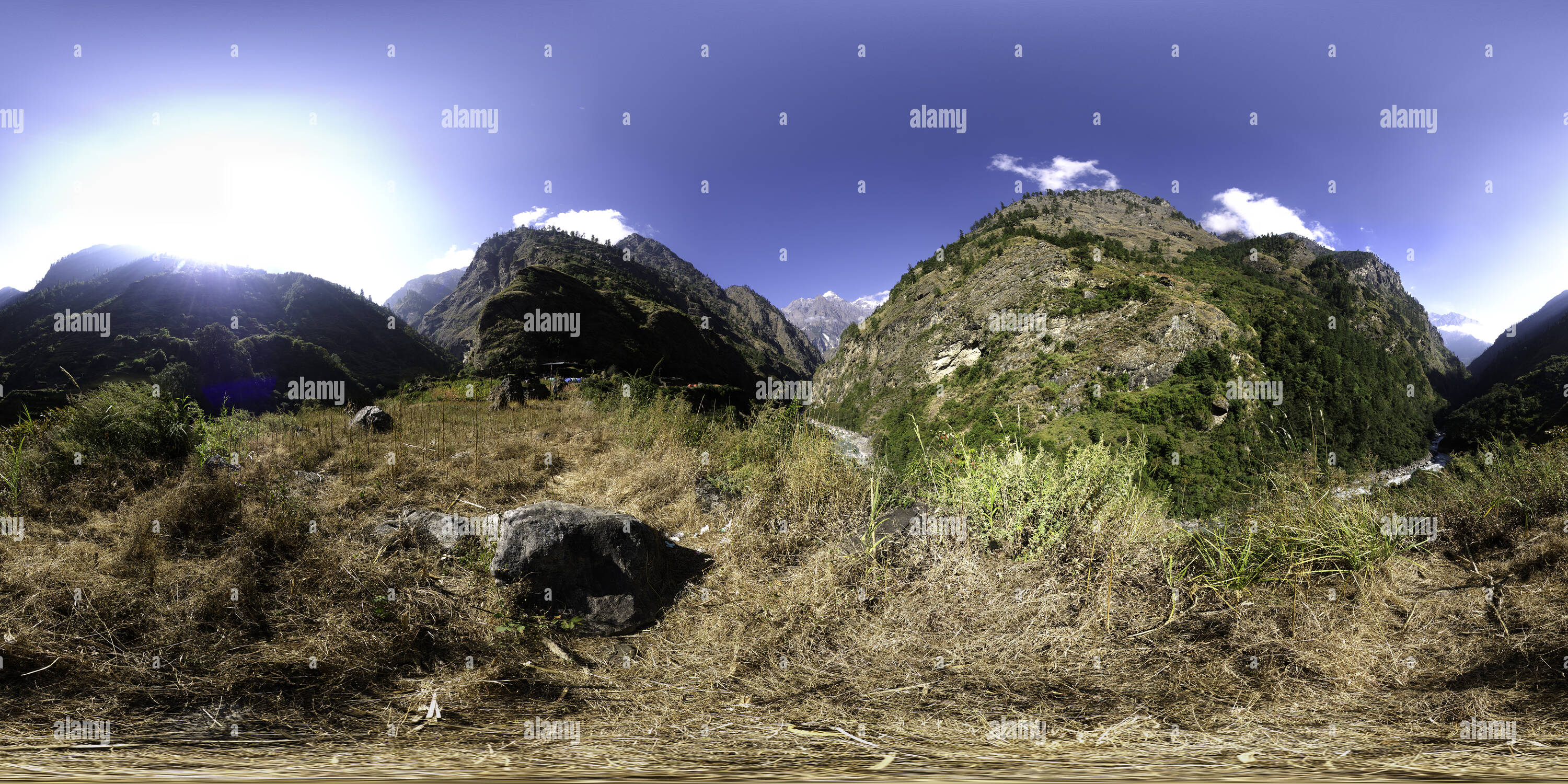 360° view of Nepal Hinang campsite - Alamy