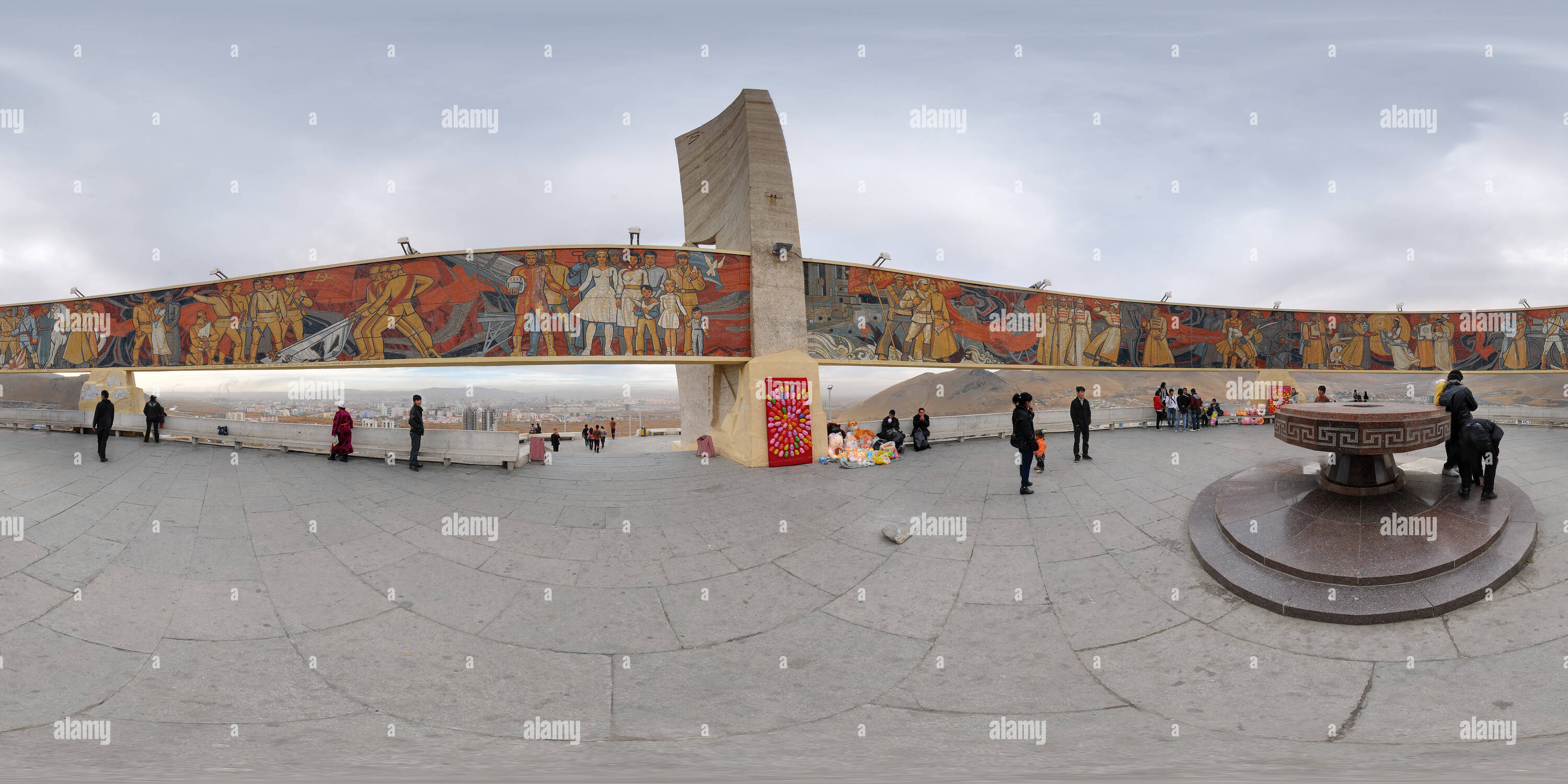 360° view of Zaisan Memorial, Ulaanbataar - Alamy