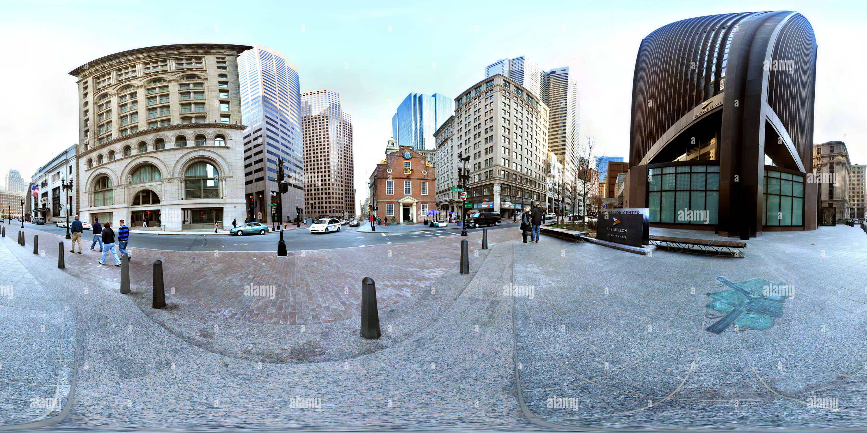 360° view of Old State House and other buildings in Boston ...