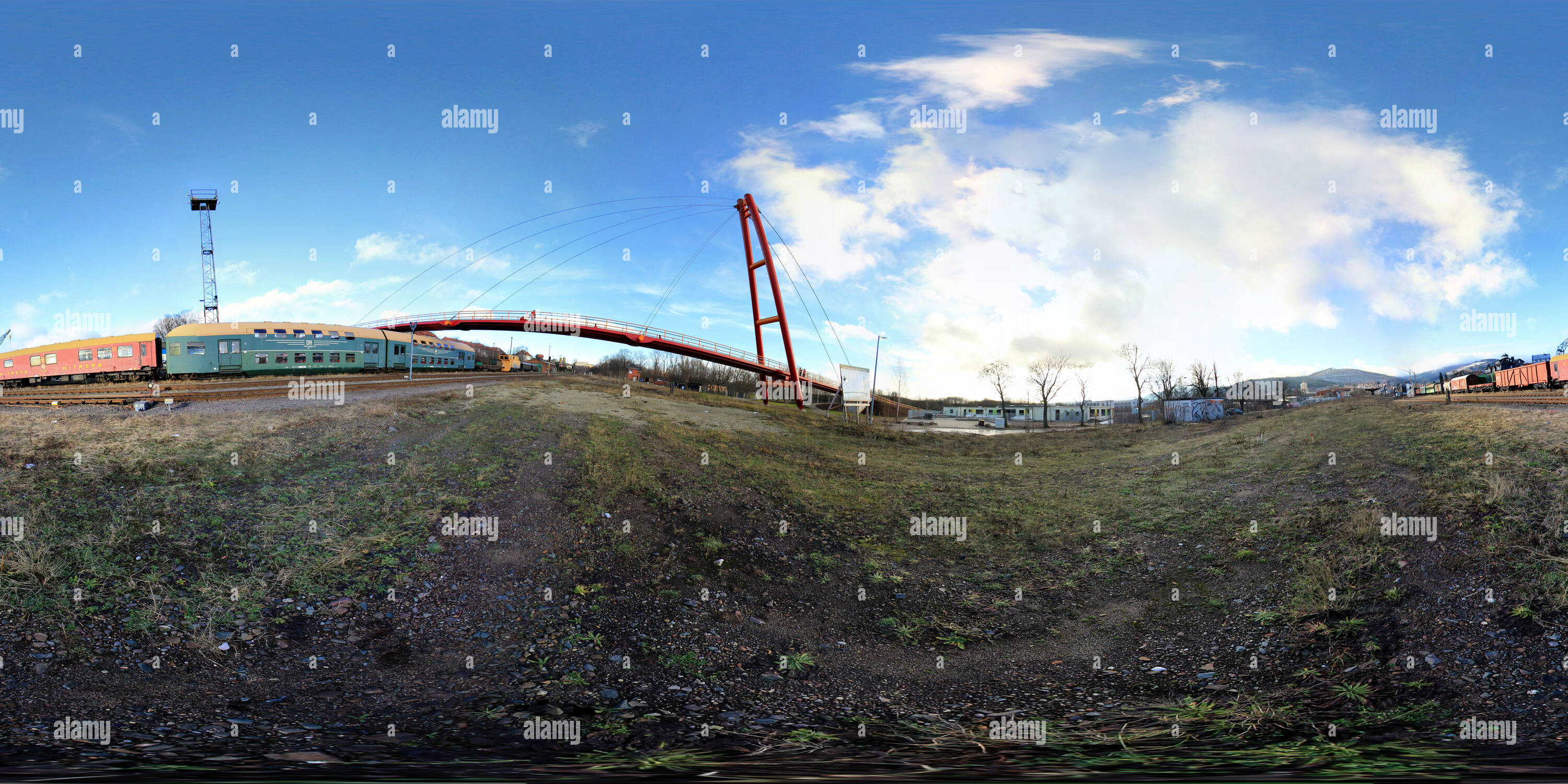 360° view of New pedestrian bridge, Ilmenau, Germany - Alamy