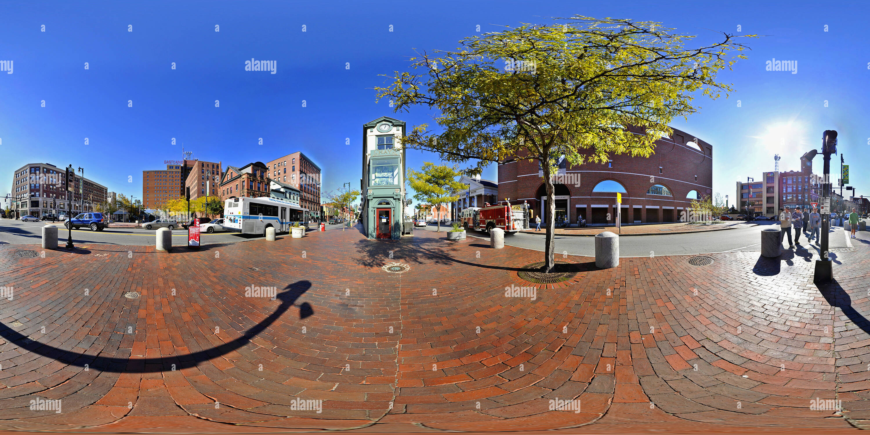 360° view of Congress and Free Street in Portland, Maine, USA - Alamy