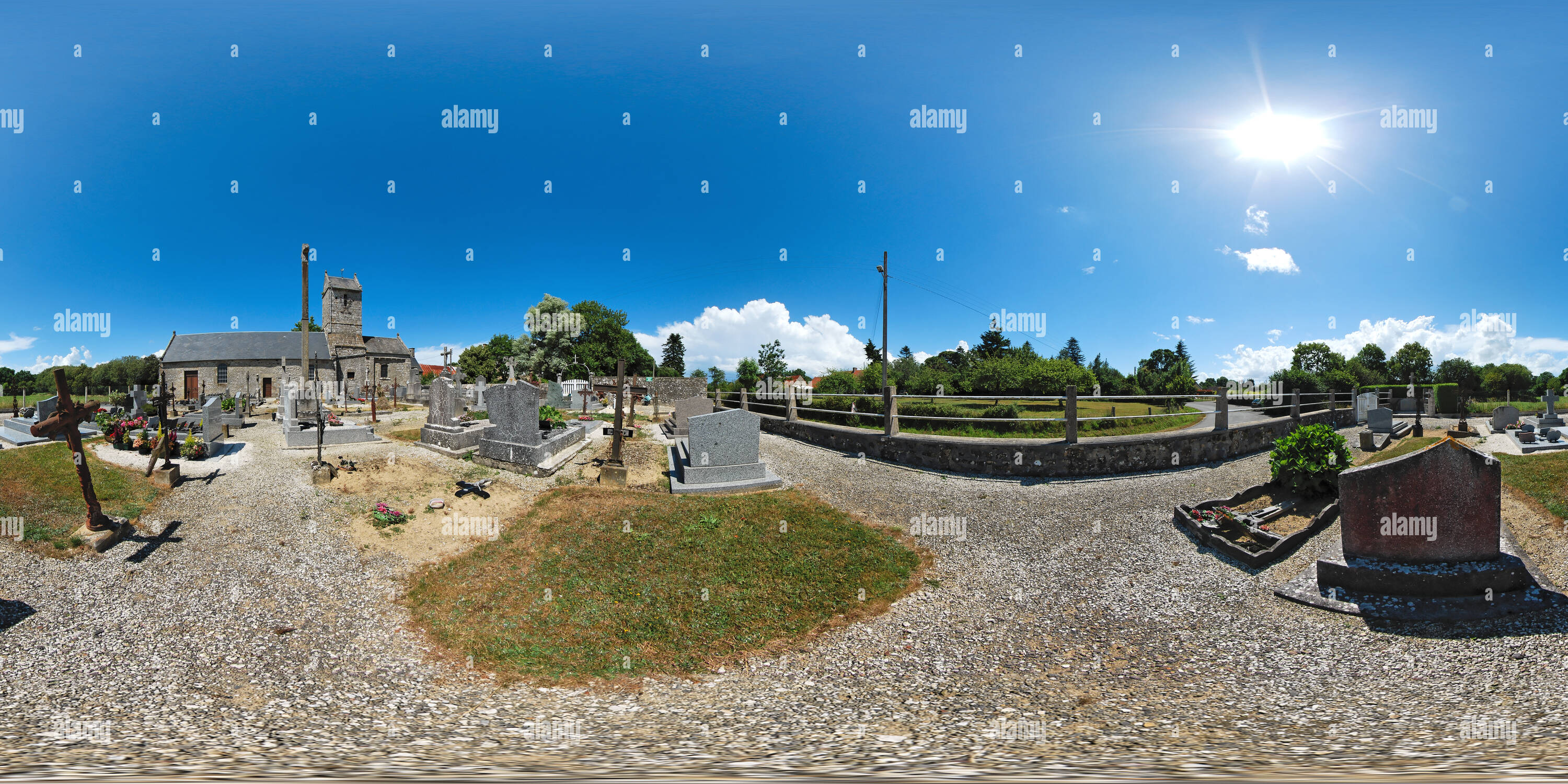 360° view of Eglise d'Angey - France - Alamy
