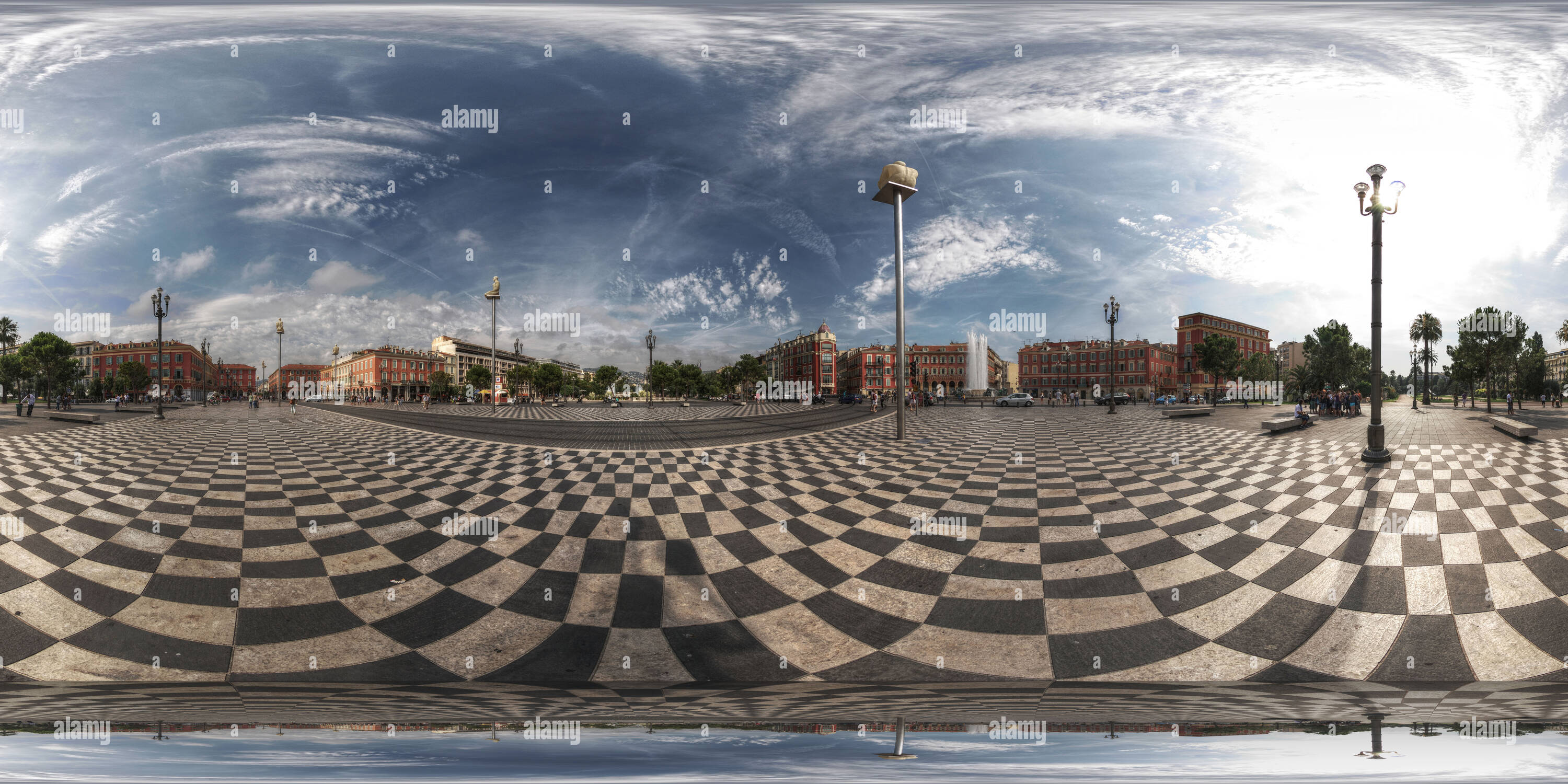 360° view of Nice en HDR, place Masséna - Alamy