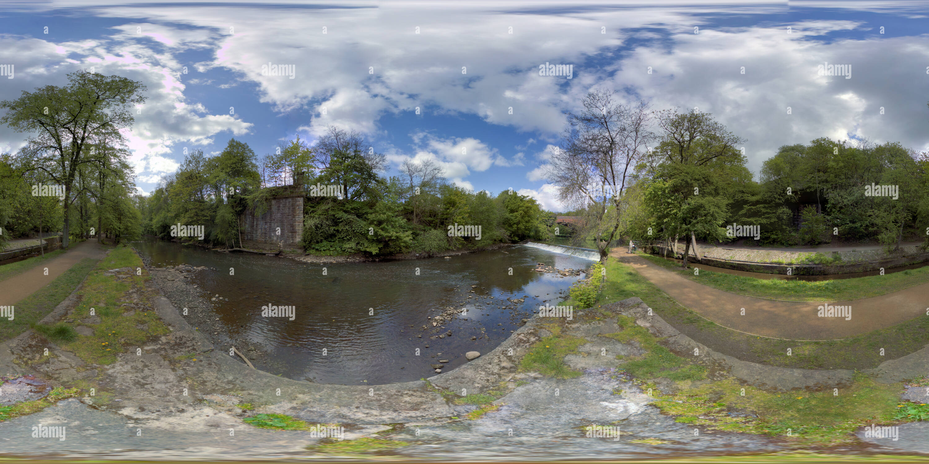 360° view of River Kelvin Walkway, Glasgow, Scotland - Alamy