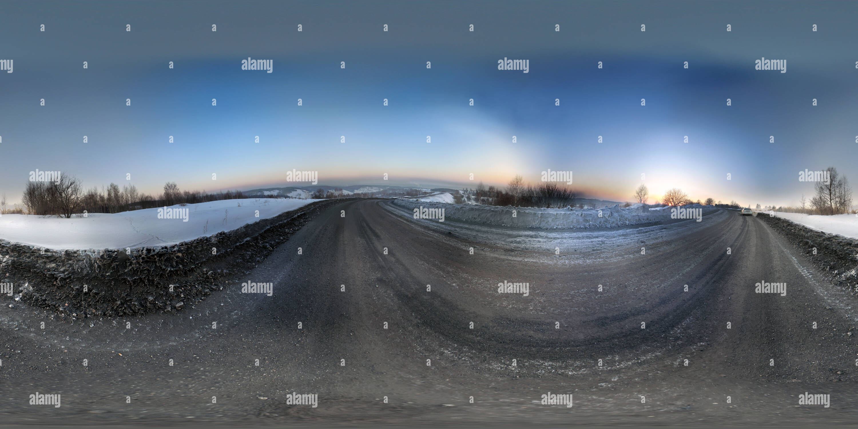 360° view of The road through the mountain - Alamy