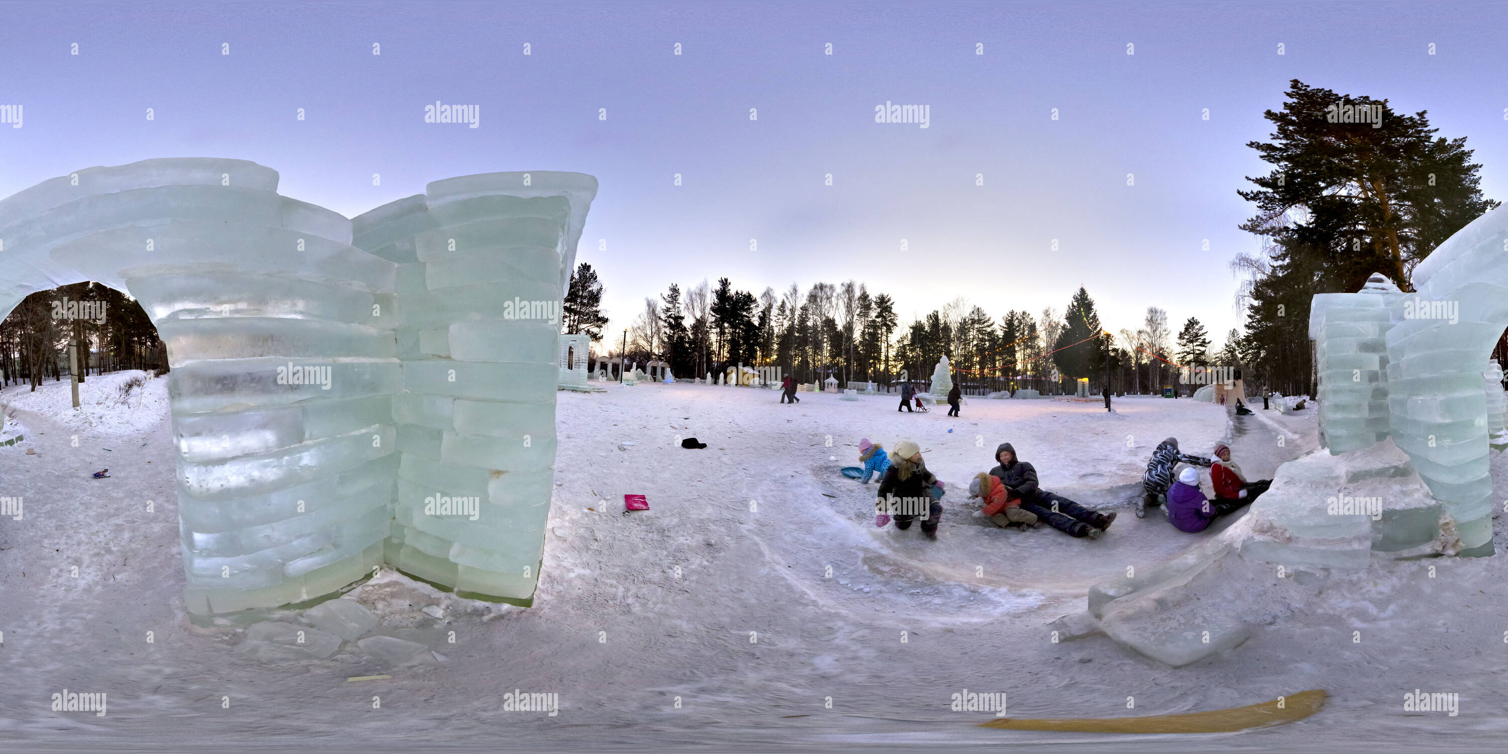 360° view of At the end of chute - Alamy