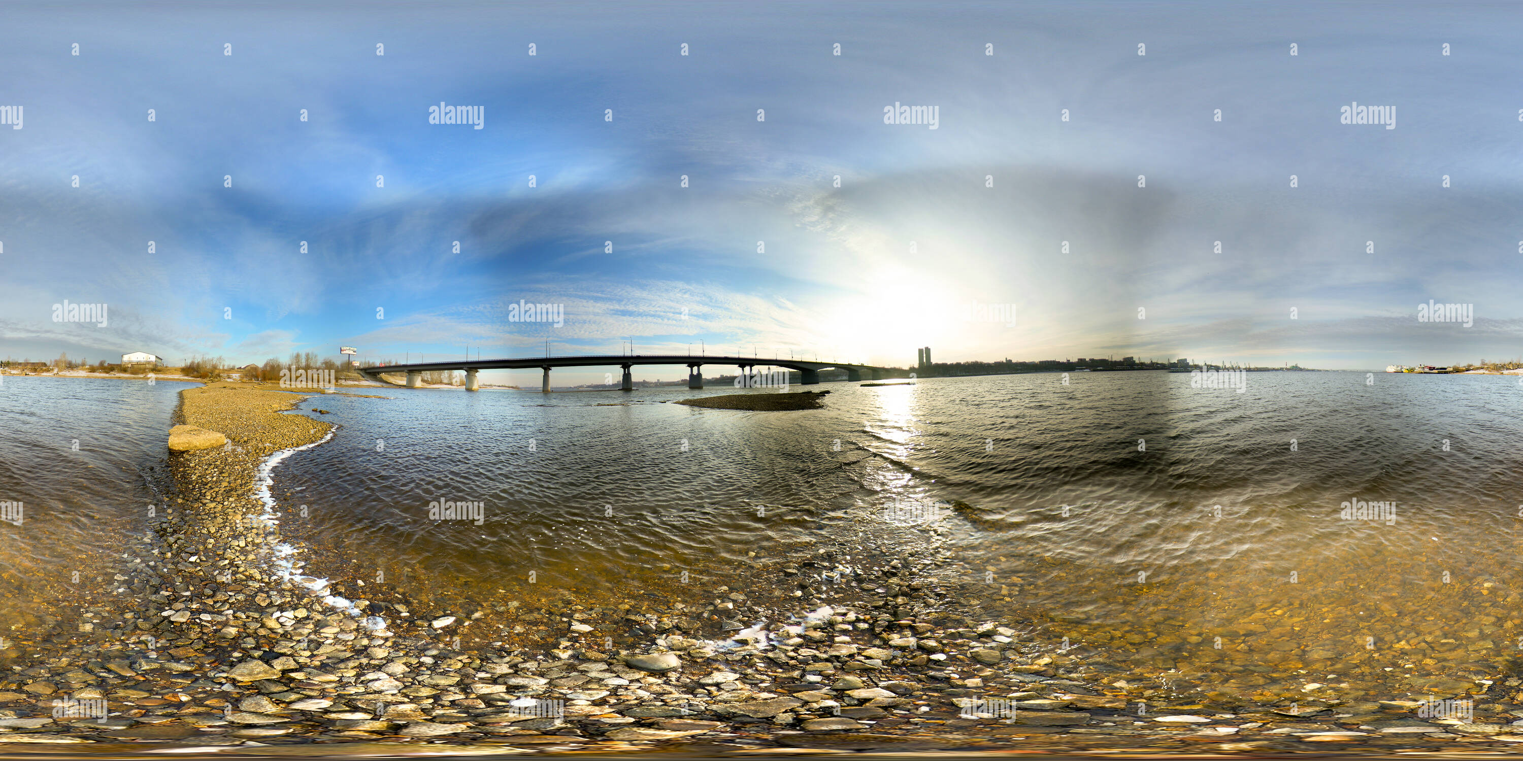 360° view of Bridge over the Kamа - Alamy