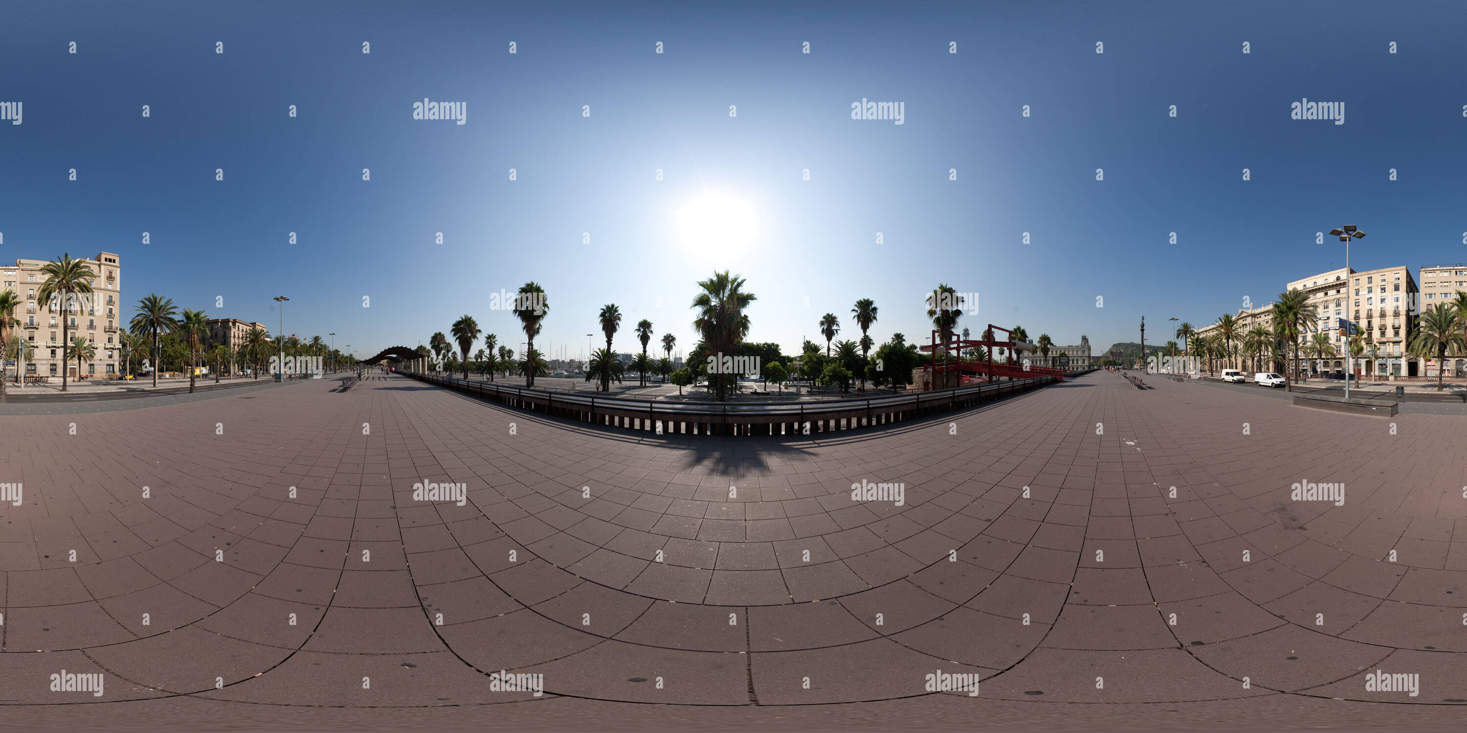 360° view of Passeig de Colom - Alamy