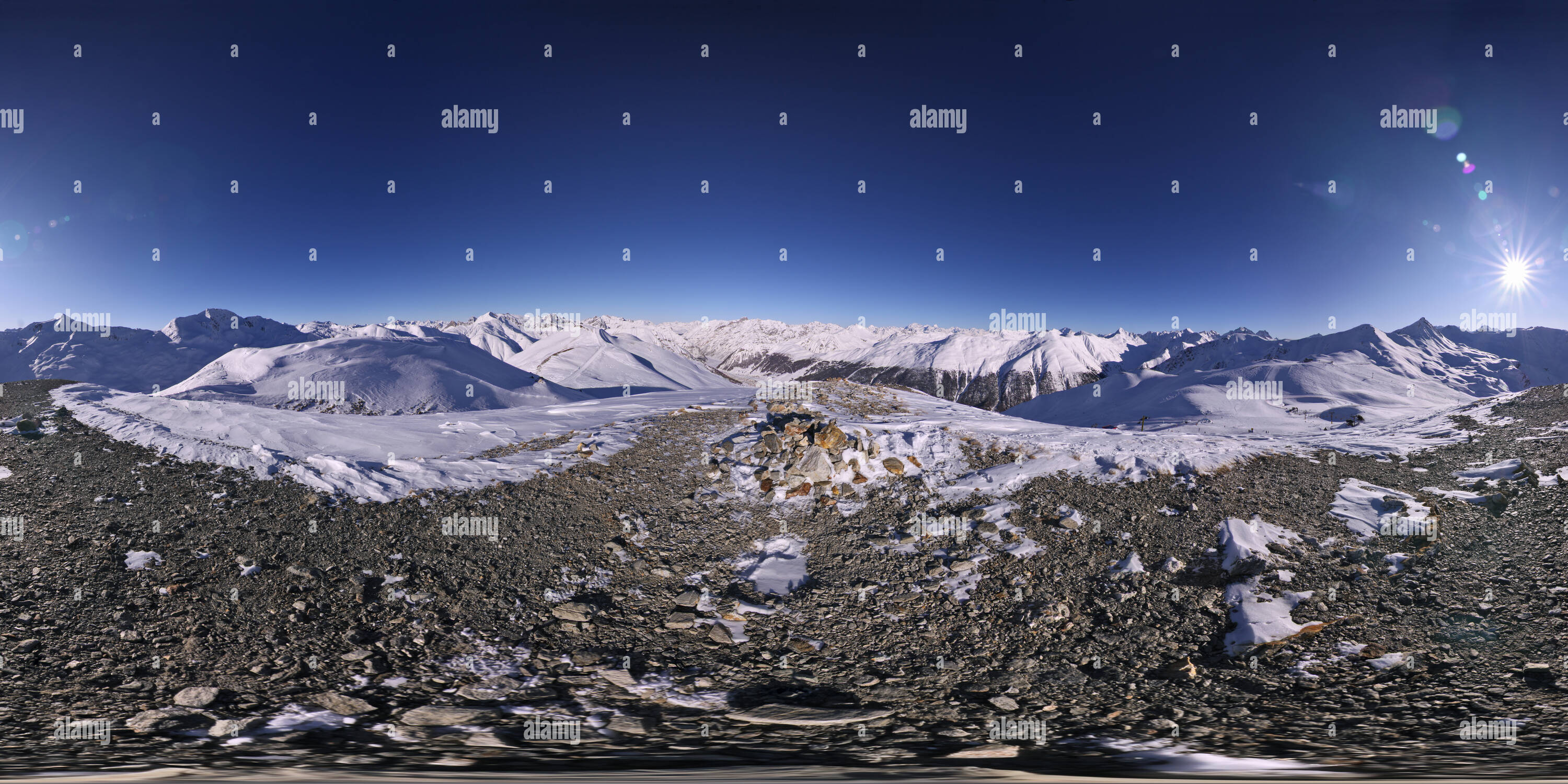 360° view of Livigno - Carosello 3000 - Alamy