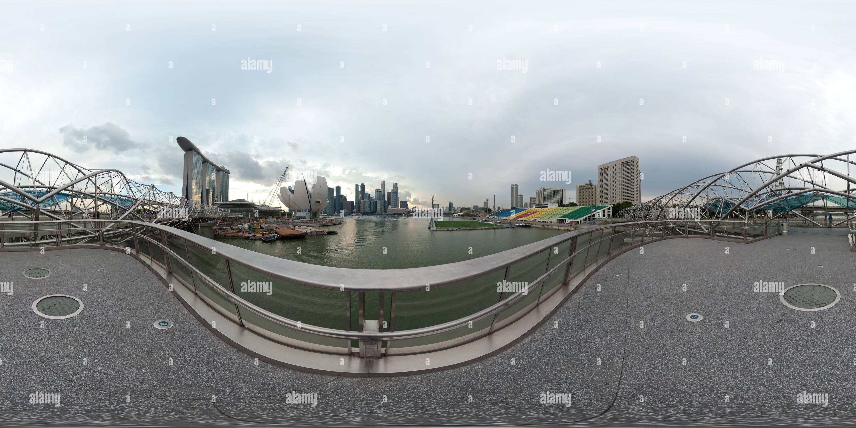 360° view of View from the Helix Bridge, Singapore - Alamy